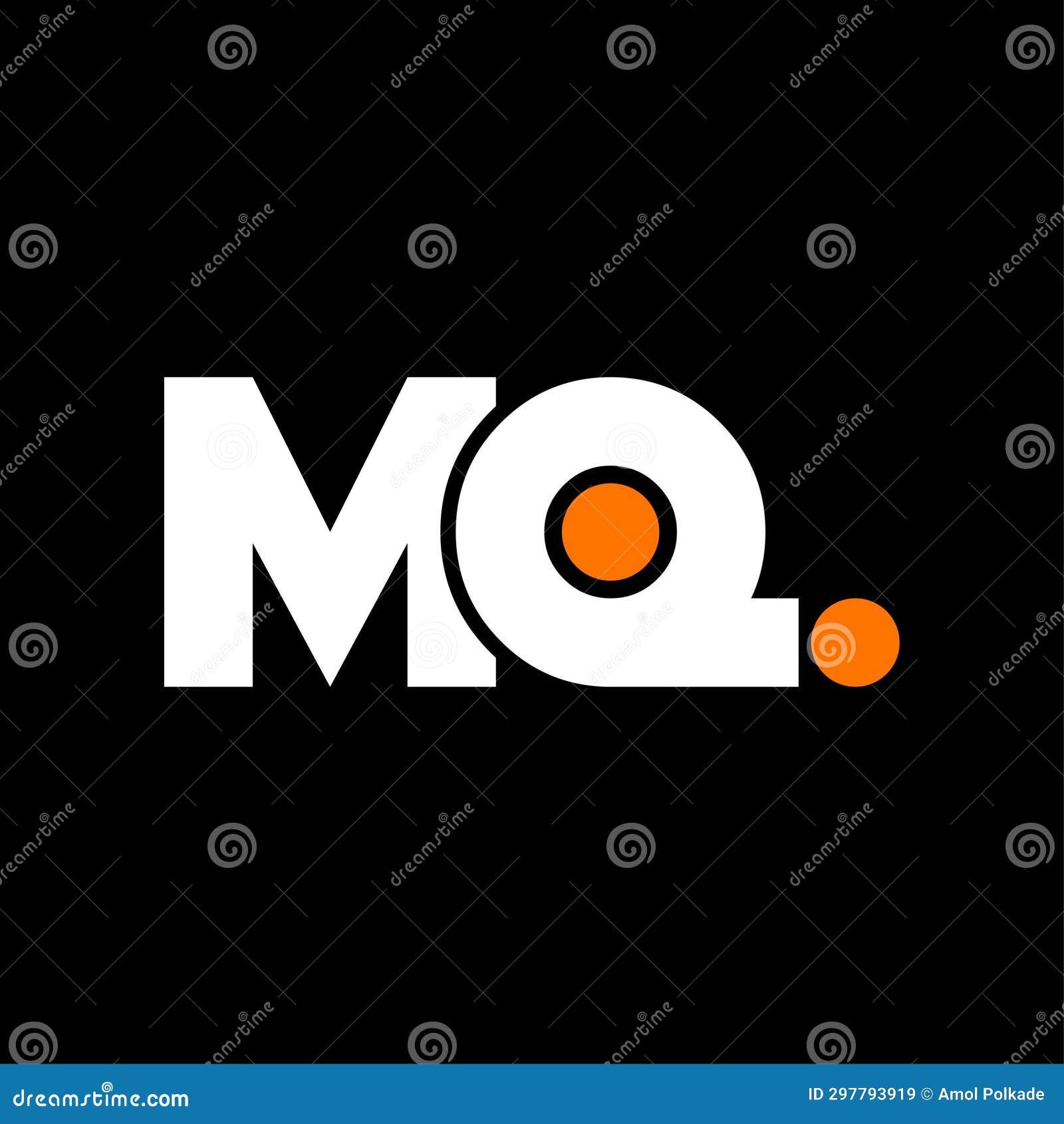 MQ Typography Vector Monogram Illustration Stock Illustration ...