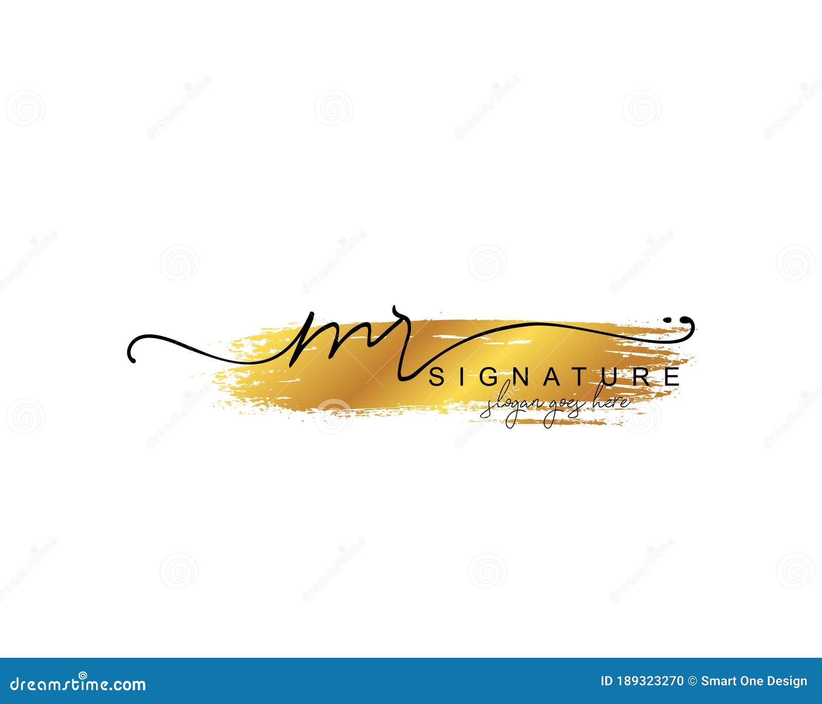 Initial MR Signature Logo Template Vector Stock Vector - Illustration ...