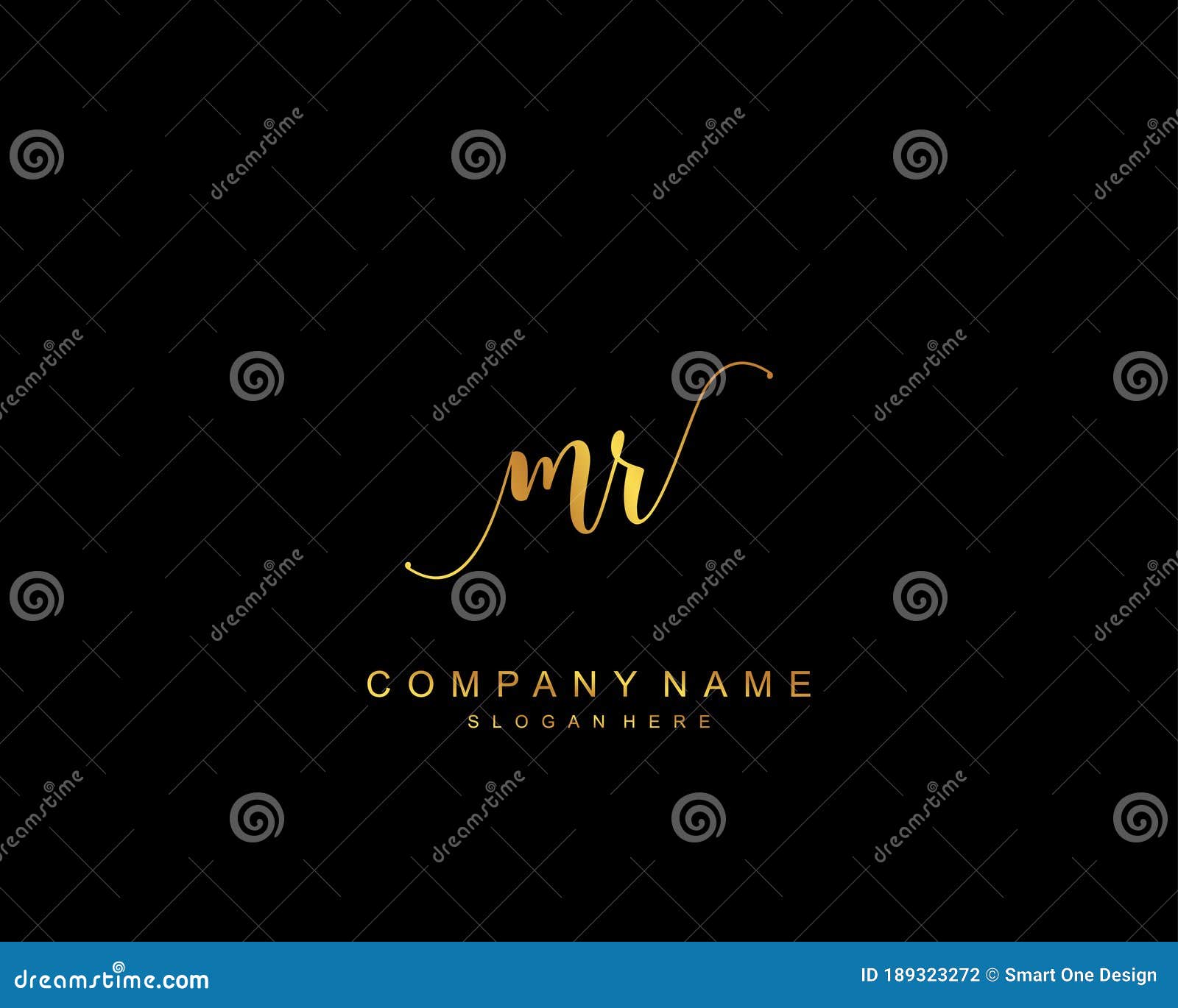 Initial MR Signature Logo Template Vector Stock Vector - Illustration ...