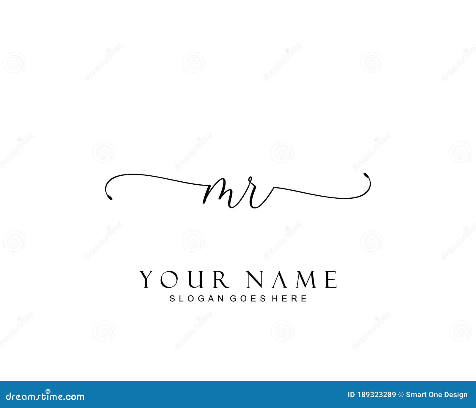Initial MR Signature Logo Template Vector Stock Vector - Illustration ...