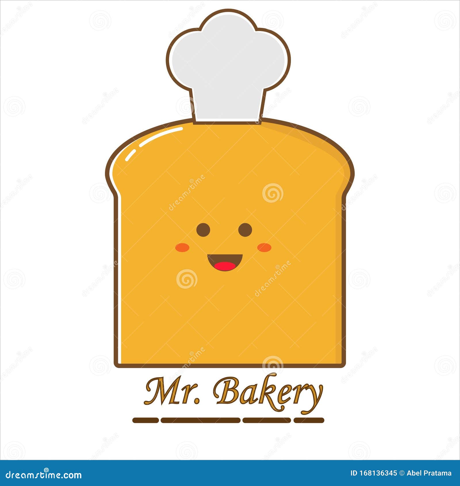Mr. Bakery Vector Design Flat Illustration Stock Vector - Illustration ...
