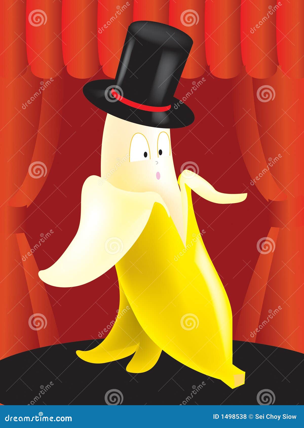 Mr banana stock illustration. Illustration of show, funny - 1498538