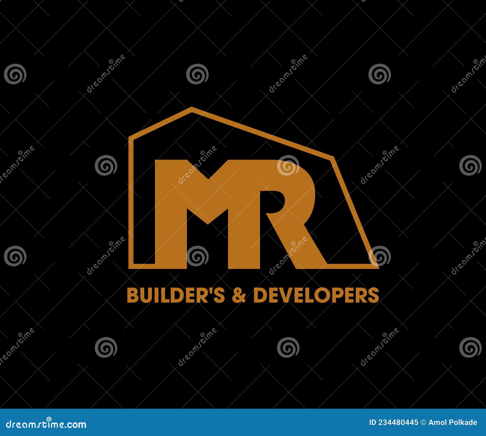 MR Builders and Developers Dummy Logo. MR Monogram with Geometrical ...