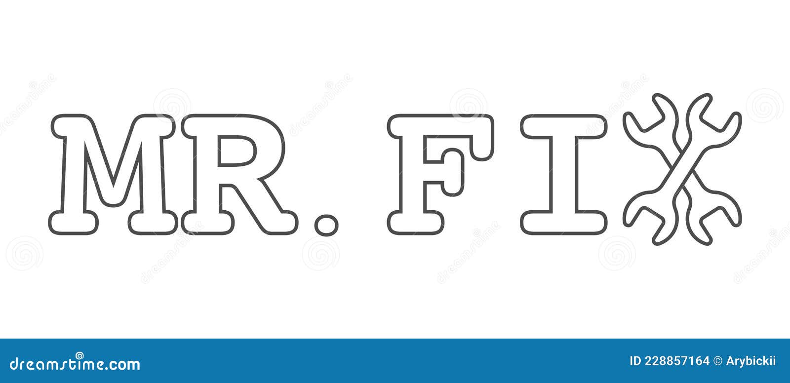 Mr. Fix logo stock vector. Illustration of icon, isolated - 228857164