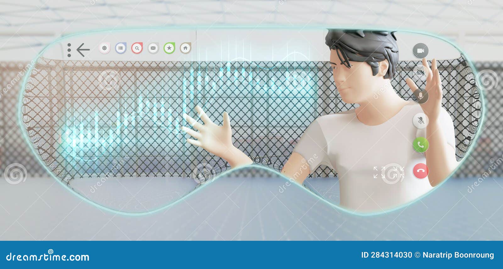 MR Glasses Video Call VR Glasses Virtual Reality Display AR Optics ...