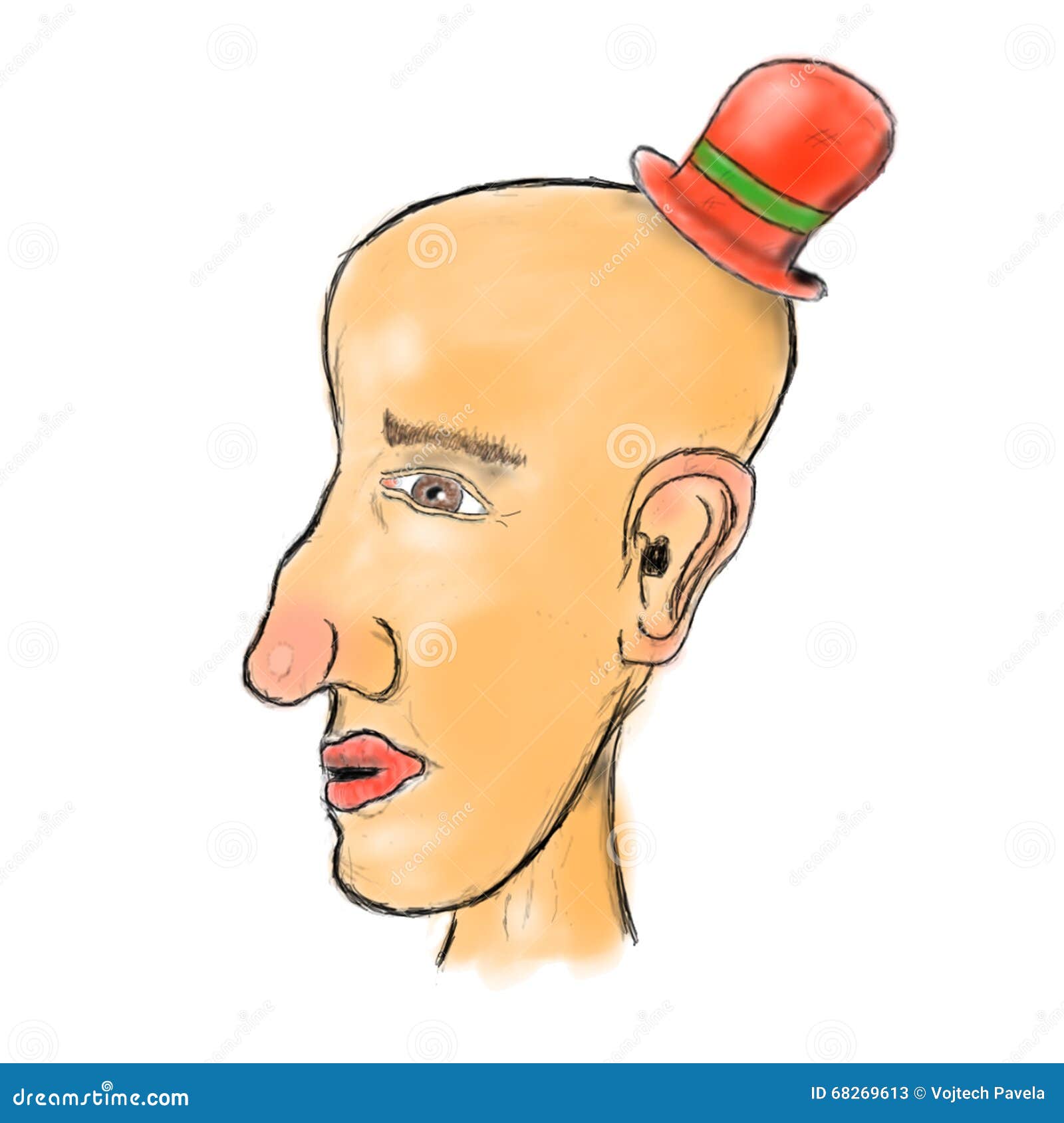 MR. HAT stock illustration. Illustration of nose, caricature - 68269613
