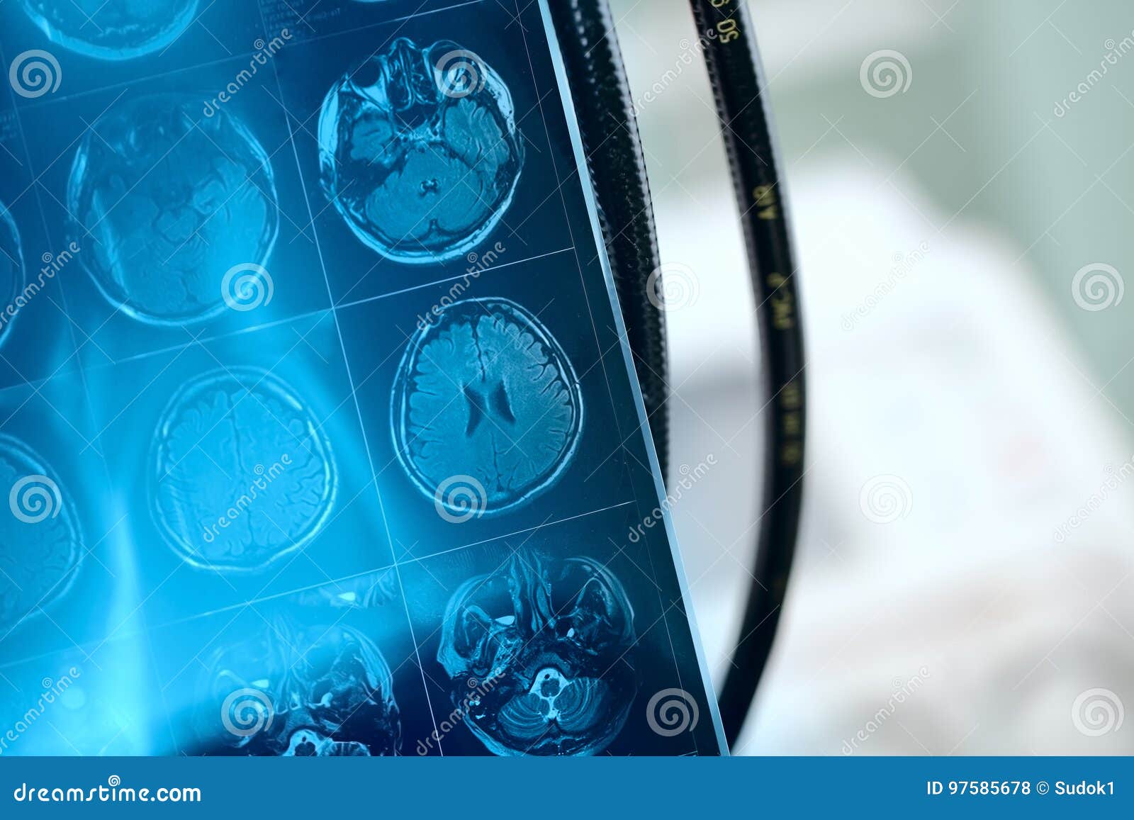 Patient Brain Testing Using Encephalography At Medical Center Stock ...