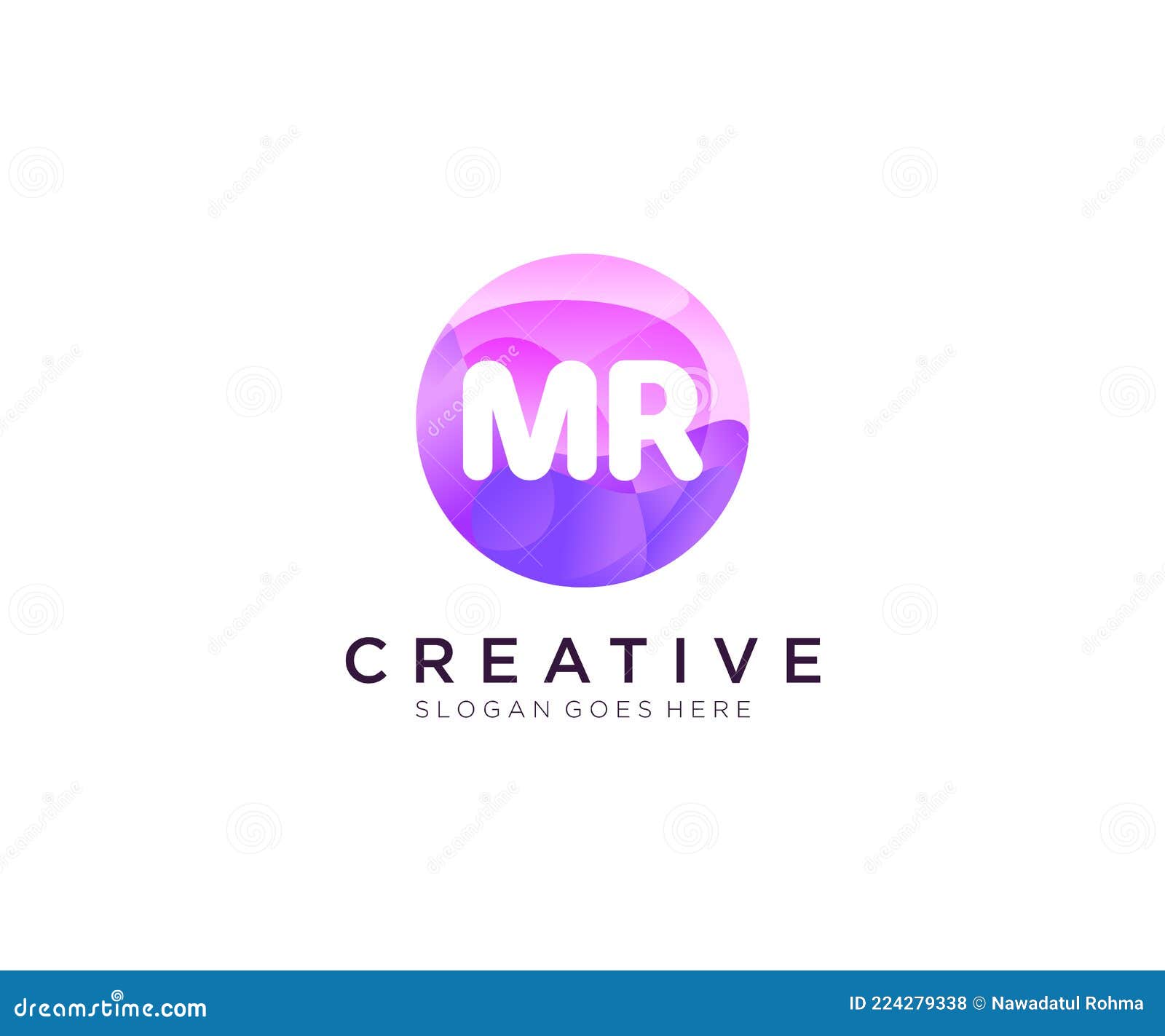 MR Initial Logo with Colorful Circle Template Vector Stock Vector ...