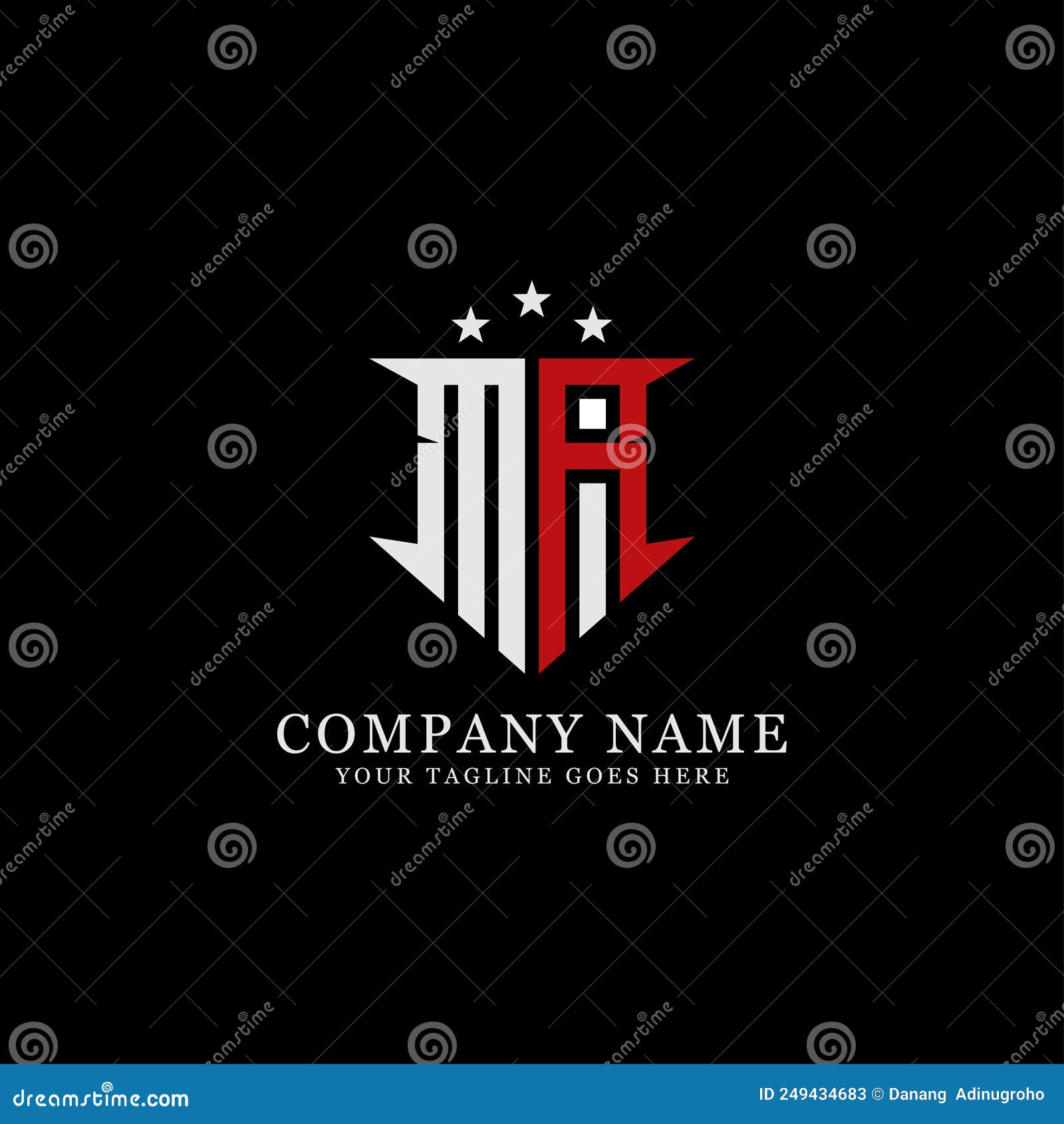 MR Initial Name Logo Design Vector, Letter Name of M and R Monogram ...