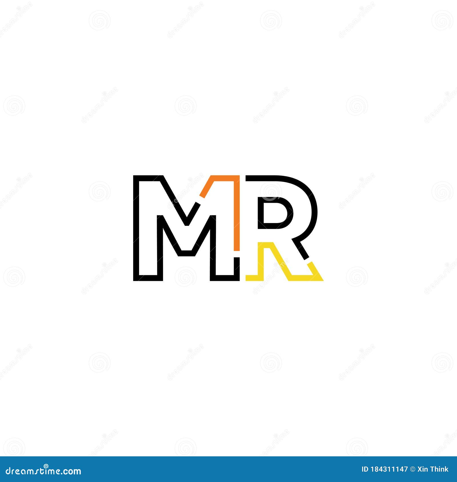 MR Letter Logo Icon Design Template Elements Stock Vector ...
