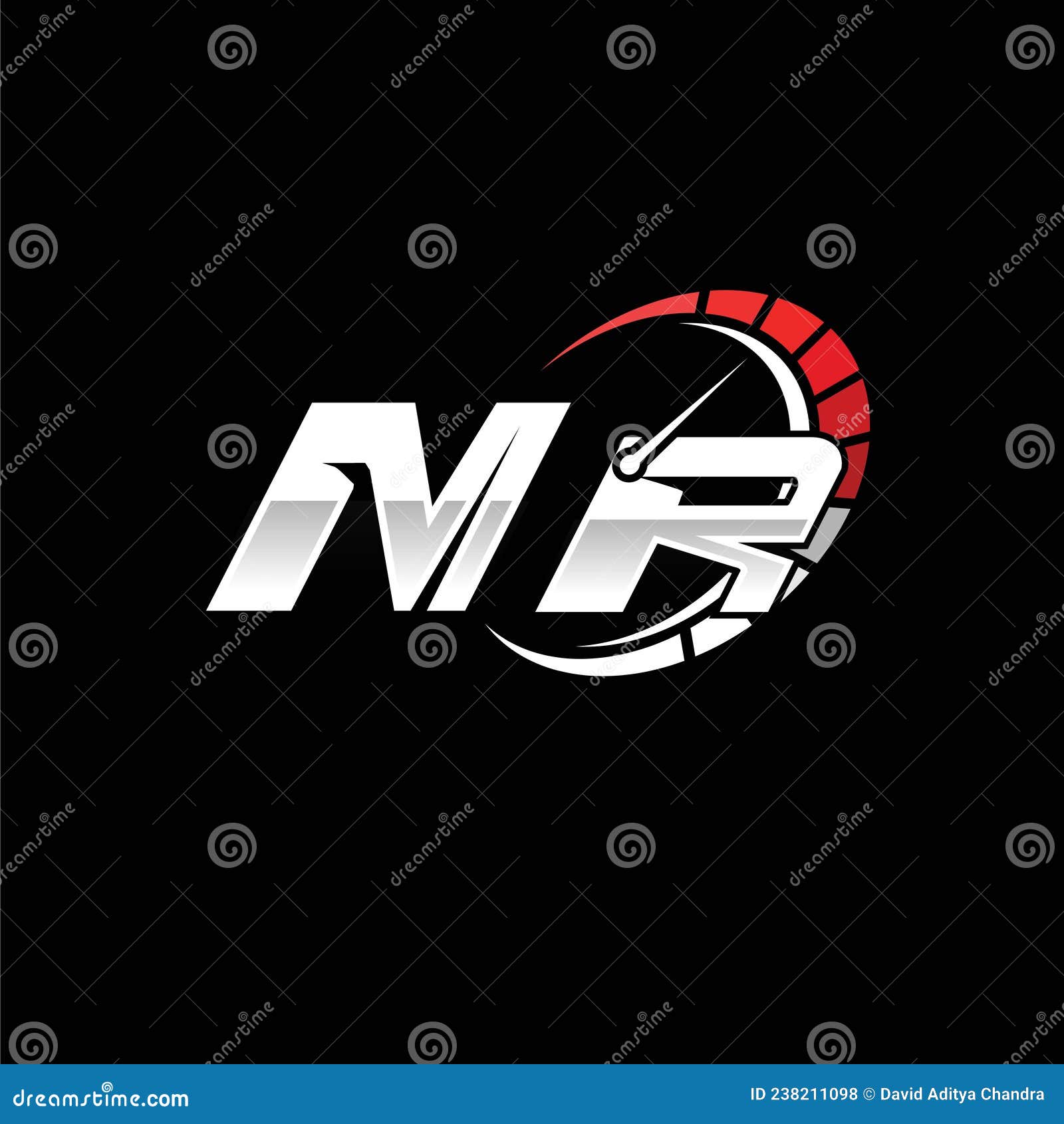 MR Logo Letter Speed Meter Racing Style Stock Vector - Illustration of ...