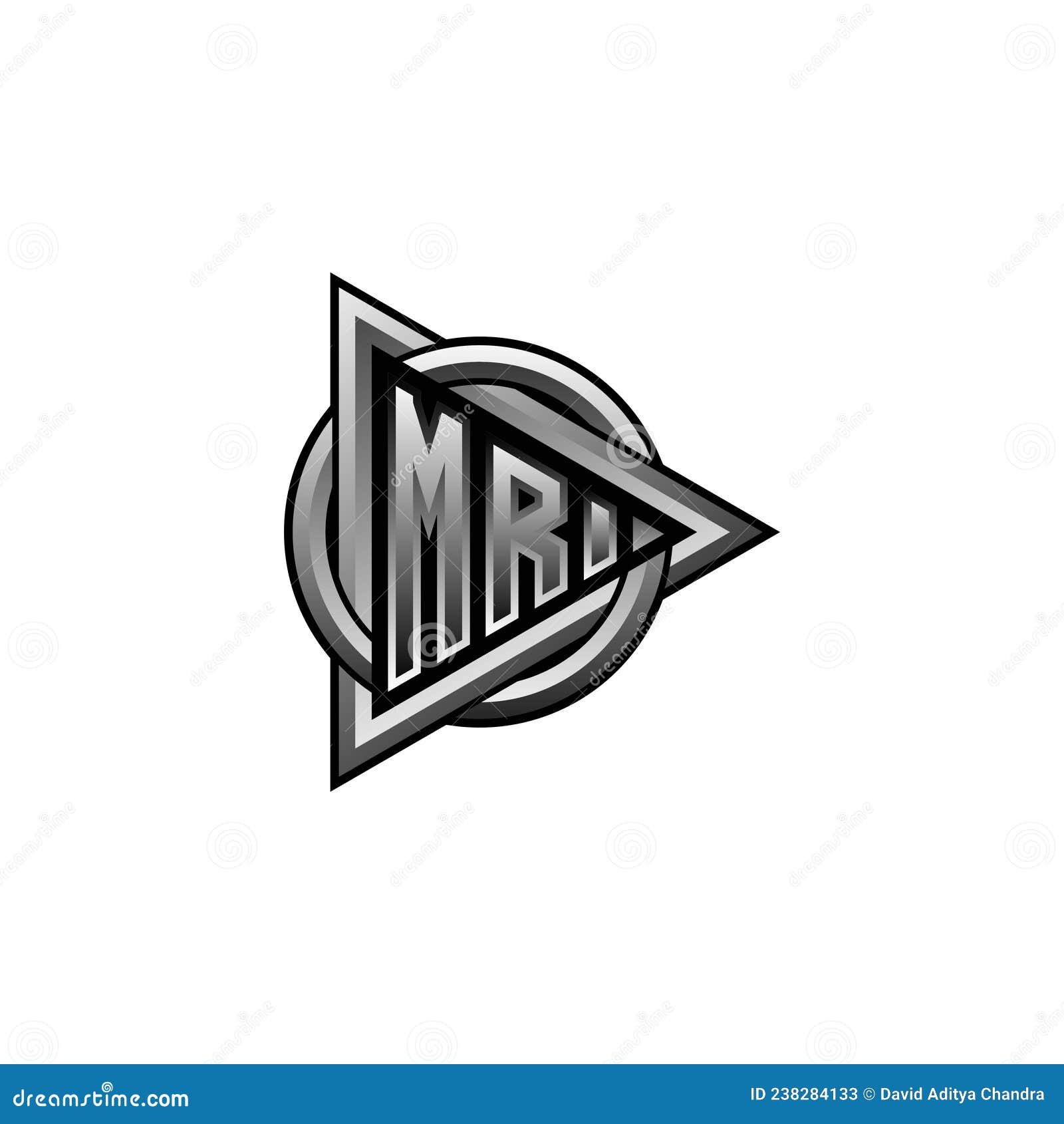 MR Logo Letter Triangle and Circle Rounded Stock Vector - Illustration ...