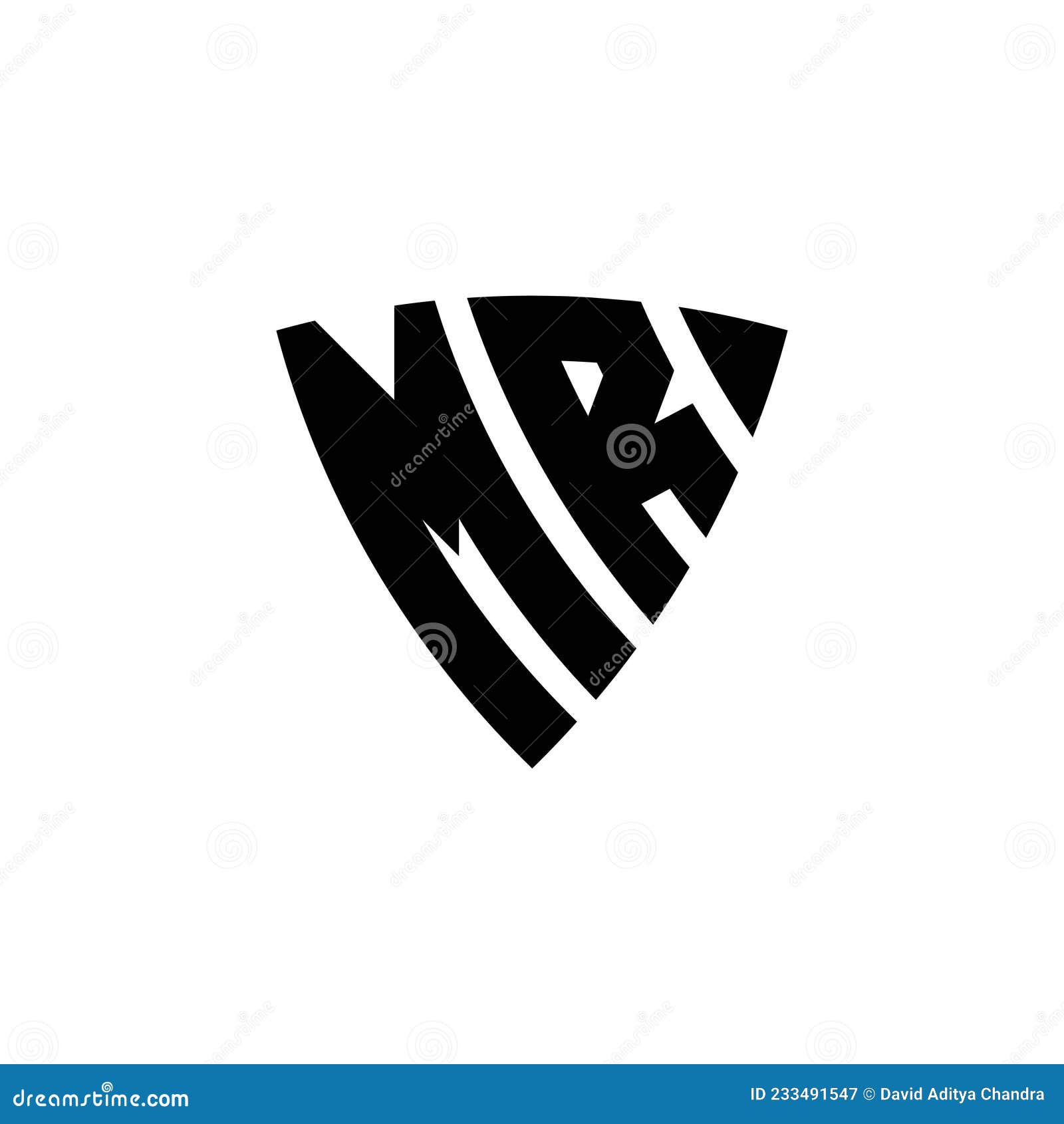 MR Logo Monogram Triangle Shield Style Stock Vector - Illustration of ...