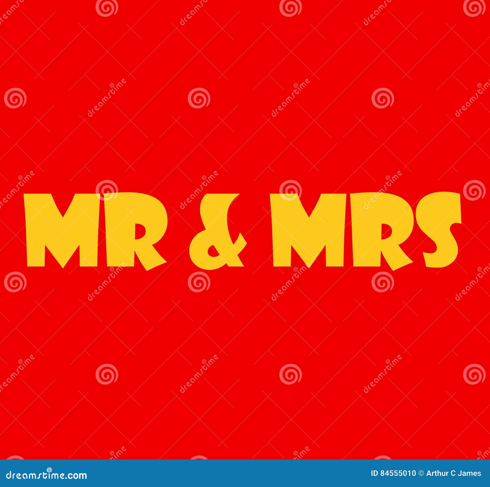 Mr & Mrs stock illustration. Illustration of creative - 84555010