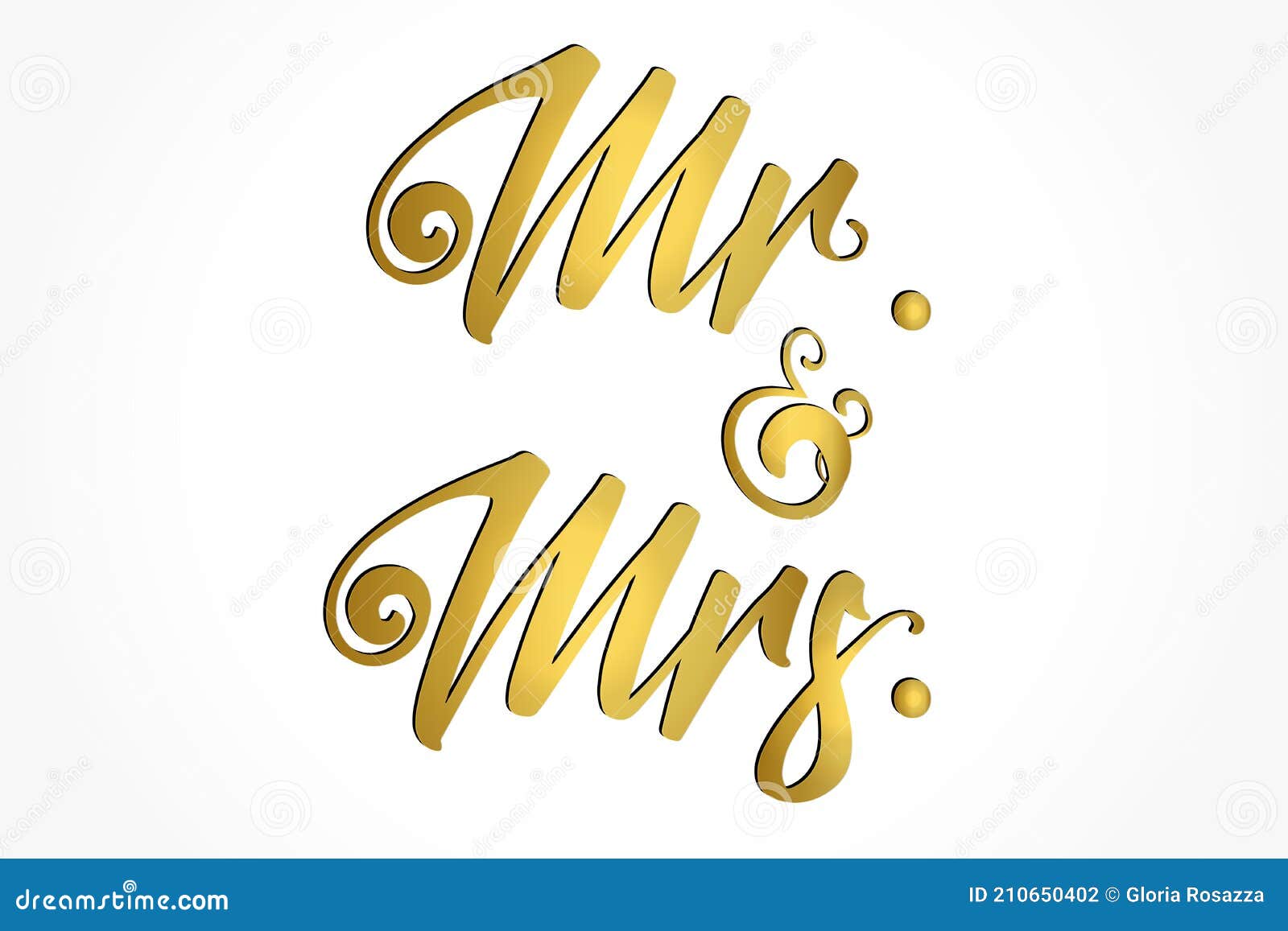 Mr. and Mrs. Gold Design Lettering Text Vector Image Stock Vector ... Mr. and Mrs. Gold Design Lettering Text Vector Image Stock Vector ...