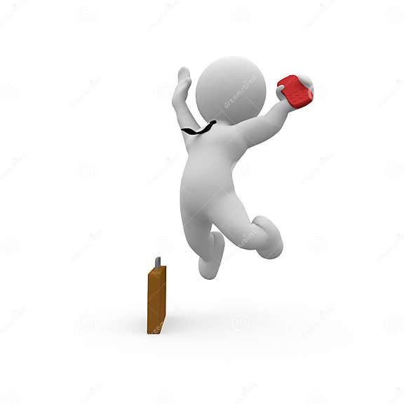 Mr. Smart Guy Jumps in Delight Stock Illustration - Illustration of ...