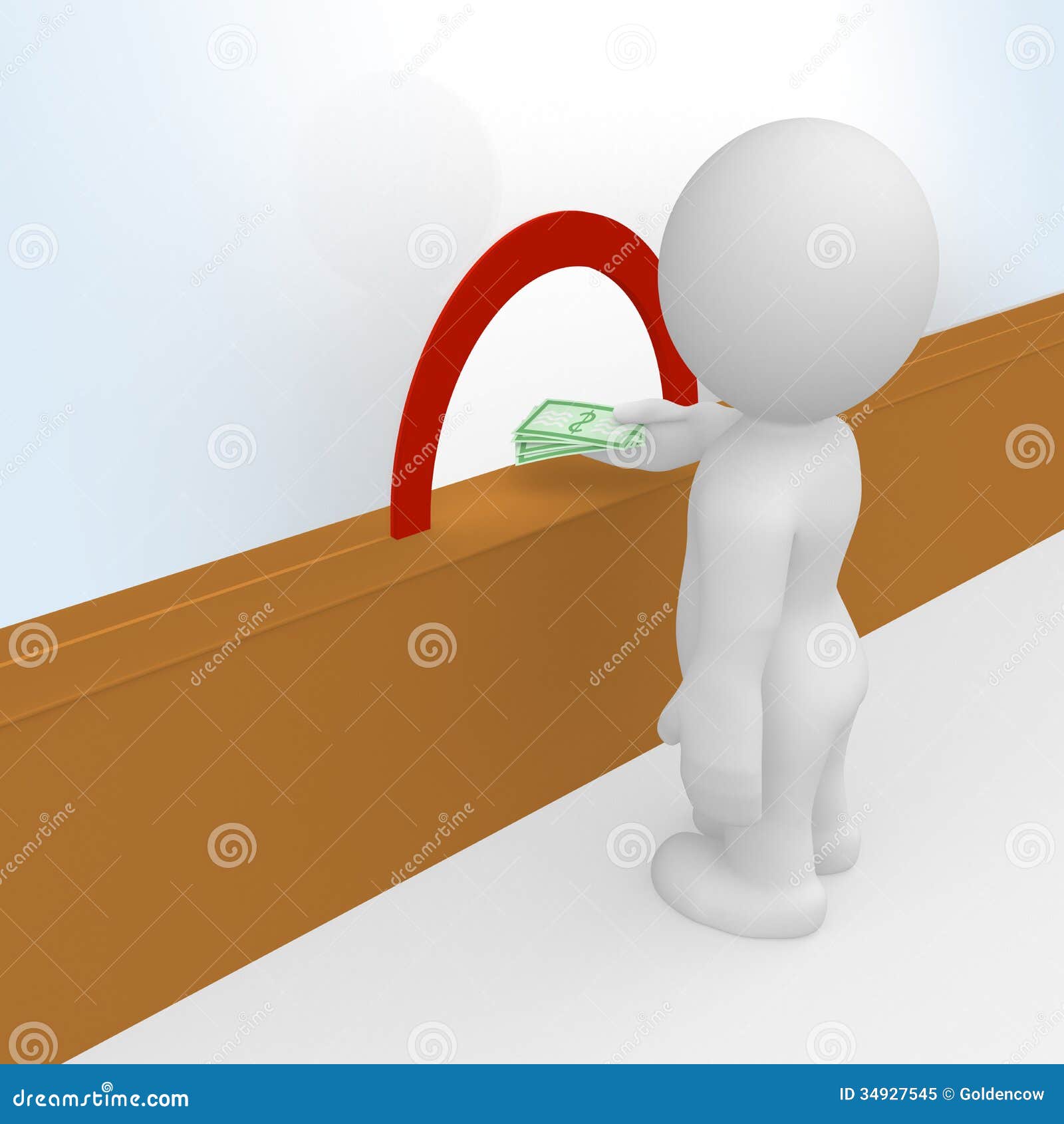 Mr. Smart Guy with Money at the Bank Stock Illustration - Illustration ...