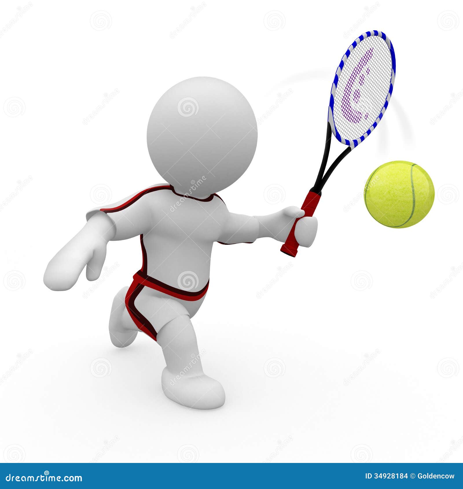 Mr. Smart Guy plays tennis stock illustration. Illustration of male ...