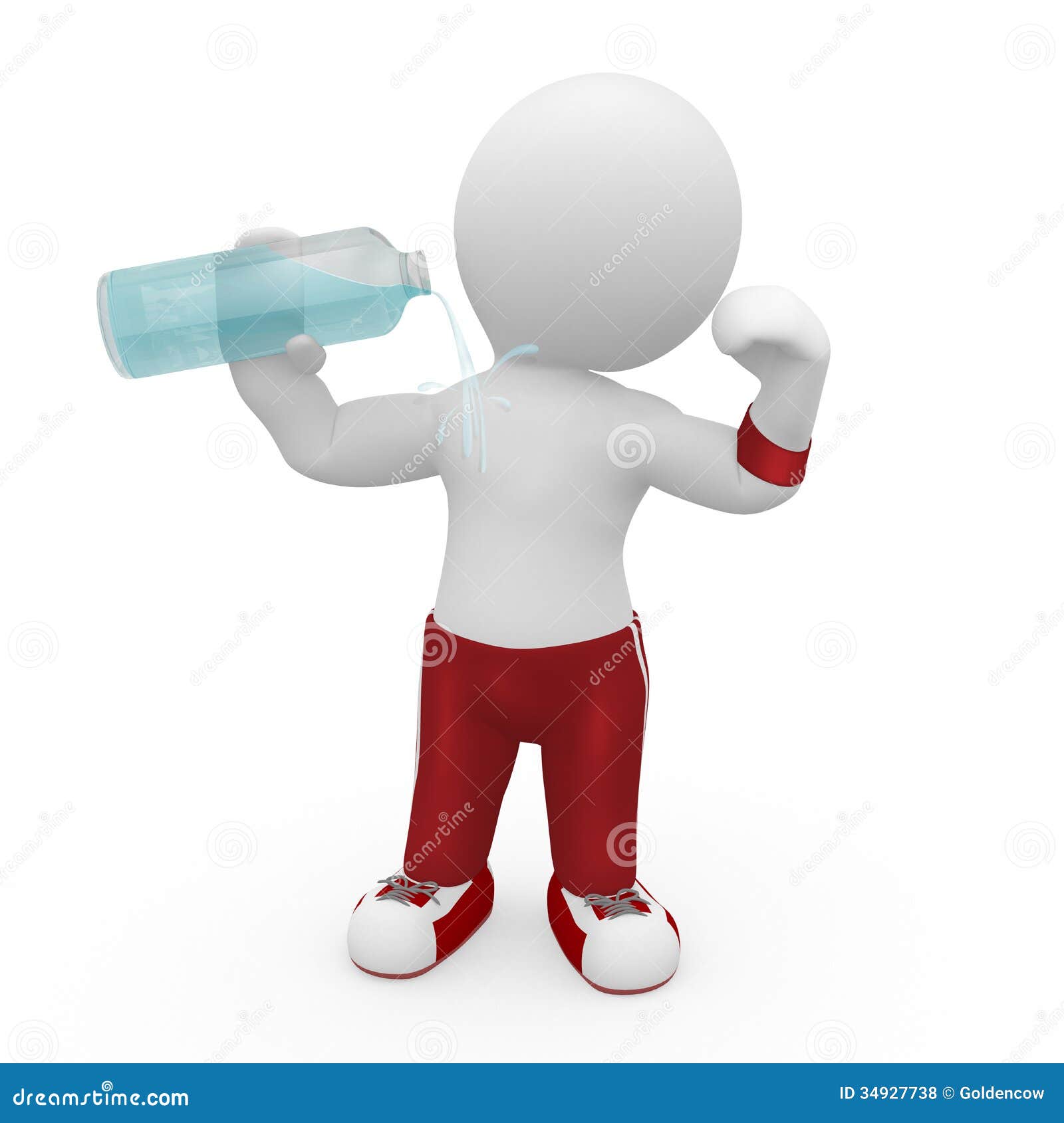 Mr. Smart Guy Refreshing with Water Stock Illustration - Illustration ...
