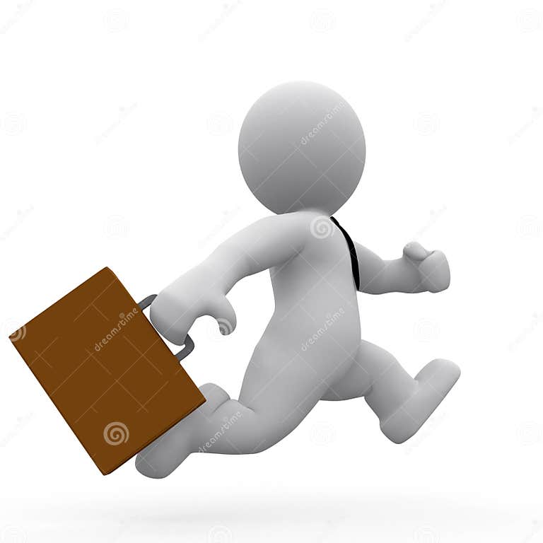 Mr. Smart Guy running stock illustration. Illustration of delay - 10431863