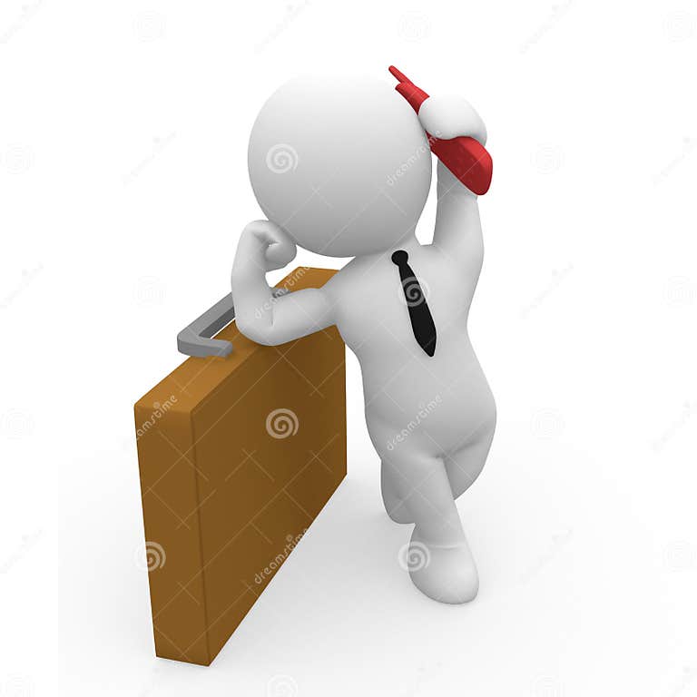 Mr. Smart Guy Talks Relaxed Stock Illustration - Illustration of ...