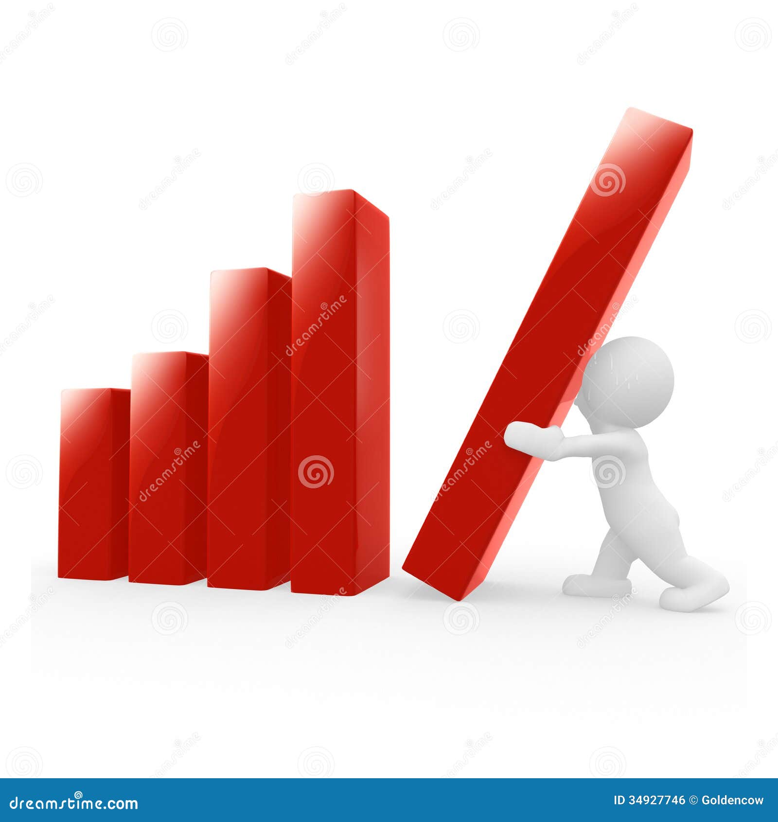 Mr. Smart Guy Works with Stats Stock Illustration - Illustration of ...