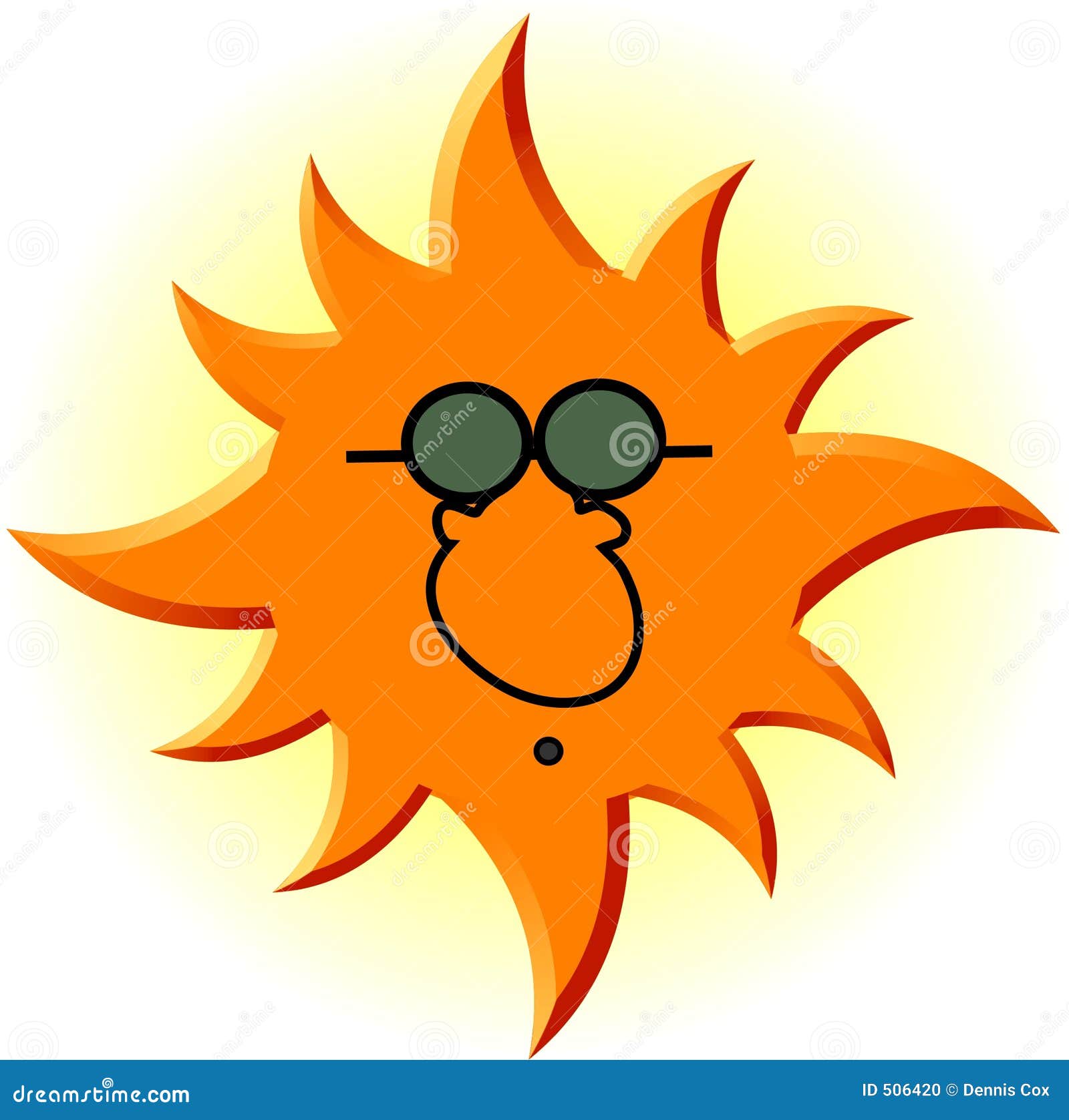 Mr. Sun stock illustration. Illustration of glasses, comic - 506420