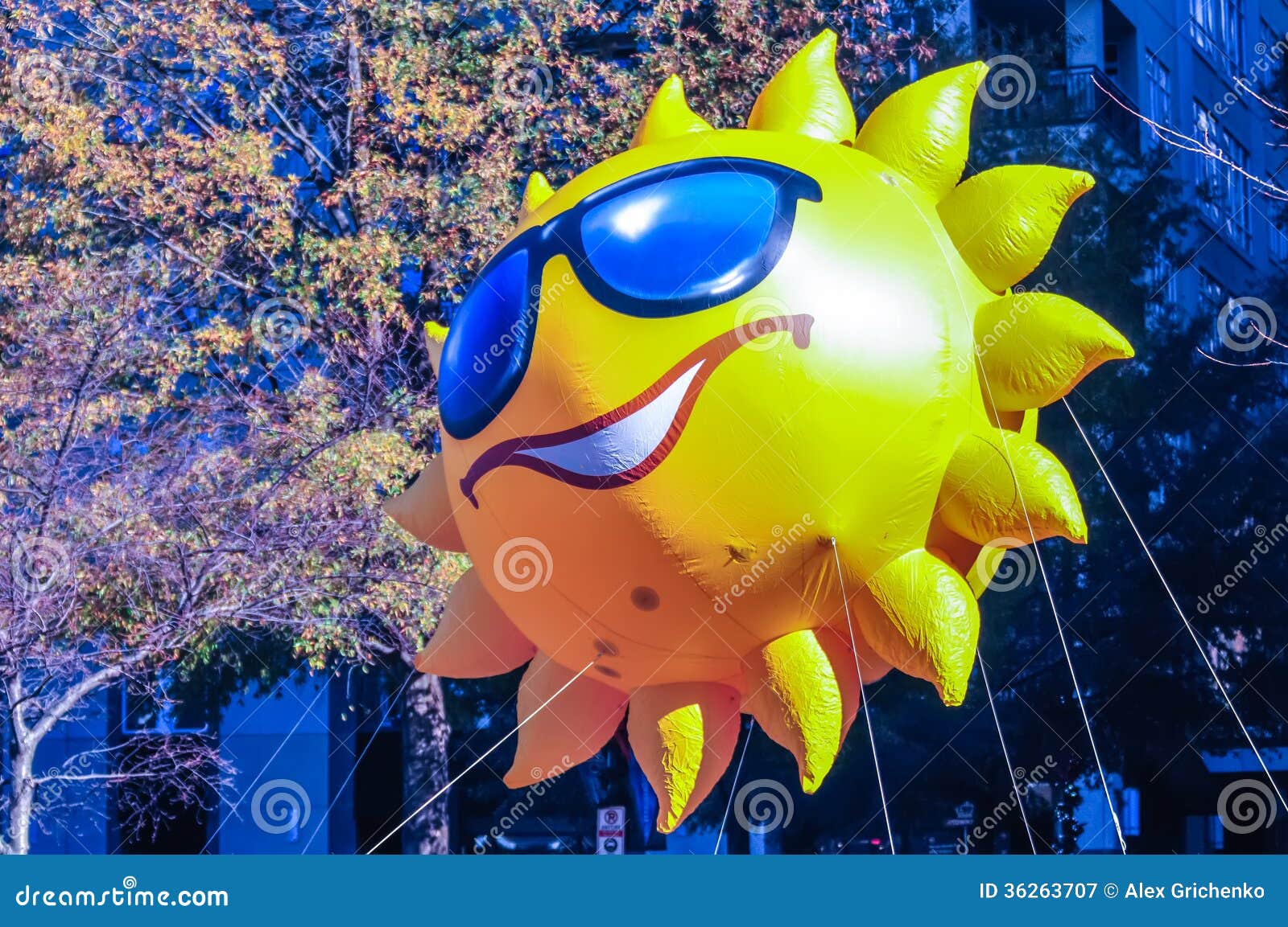 Mr sun inflatable balloon stock image. Image of shades - 36263707