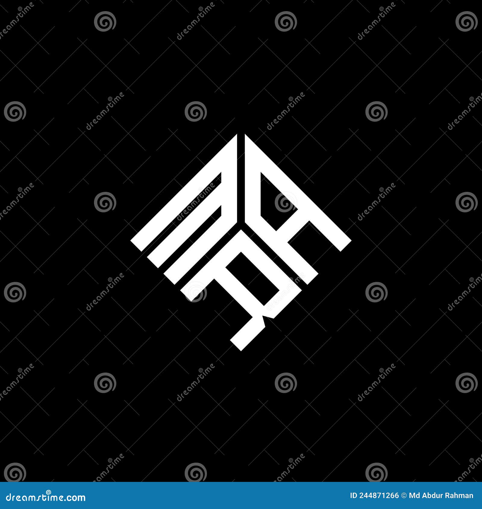 MRA Letter Logo Design on Black Background. MRA Creative Initials ...