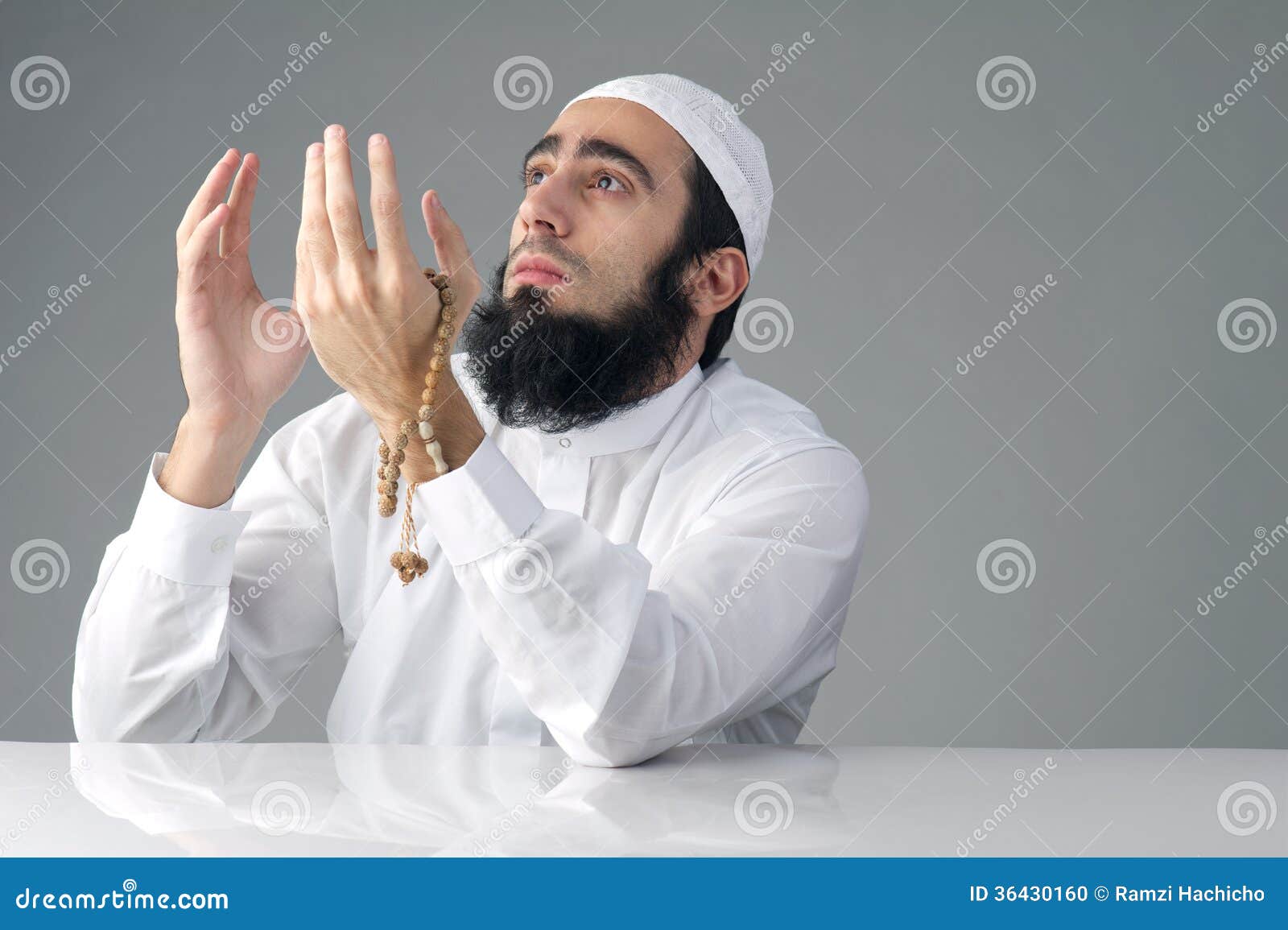 Mrabian Muslim Man Praising God Stock Photo - Image of eastern, igal ...