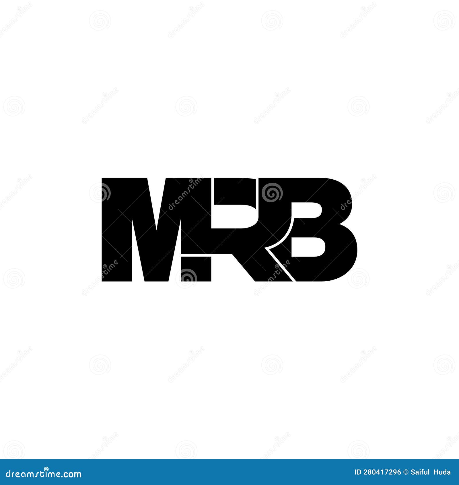 MRB Letter Monogram Logo Design Vector Stock Vector - Illustration of ...