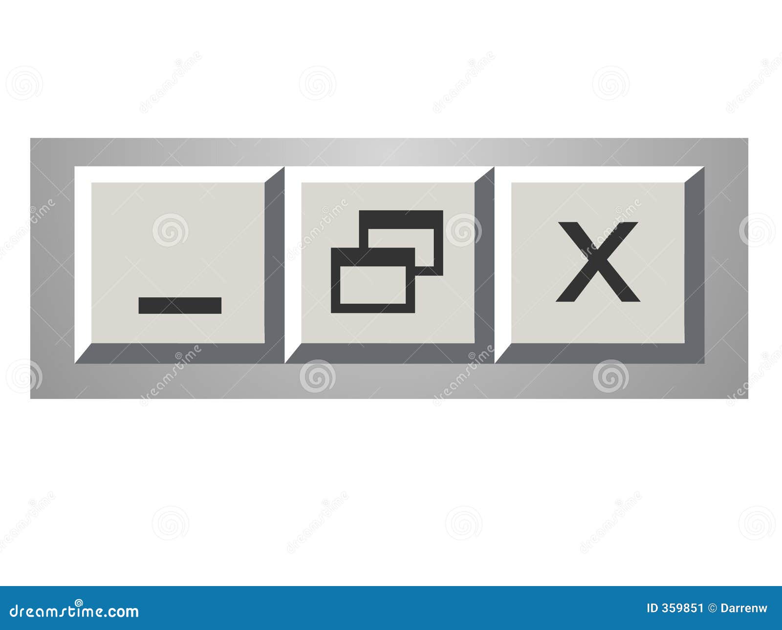 Minimize - Restore - Close App Icon Vector Illustration | CartoonDealer ...
