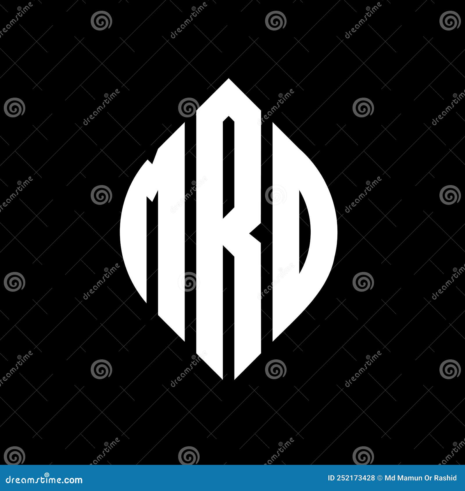 MRD Circle Letter Logo Design with Circle and Ellipse Shape. MRD ...