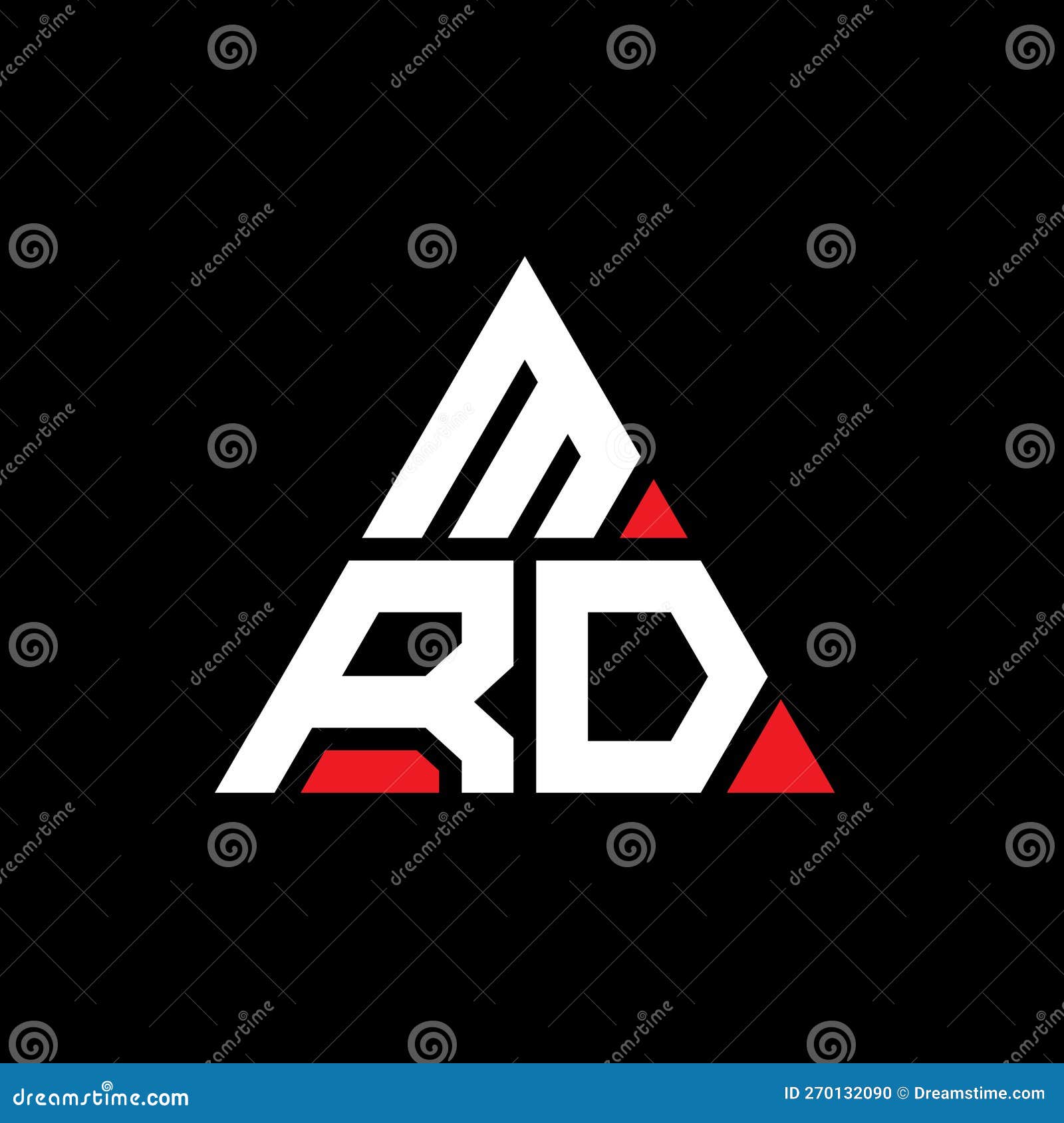 MRD Triangle Letter Logo Design with Triangle Shape. MRD Triangle Logo ...