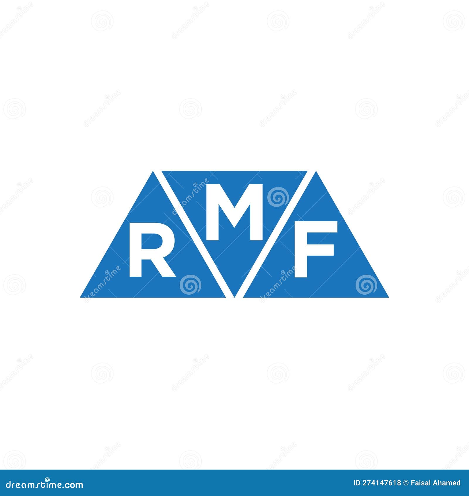 MRF Abstract Initial Logo Design on White Background. MRF Creative ...