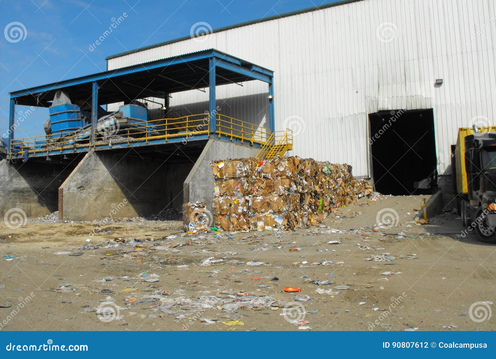 MRF Materials Recovery Facility Stock Photo - Image of industrial ...