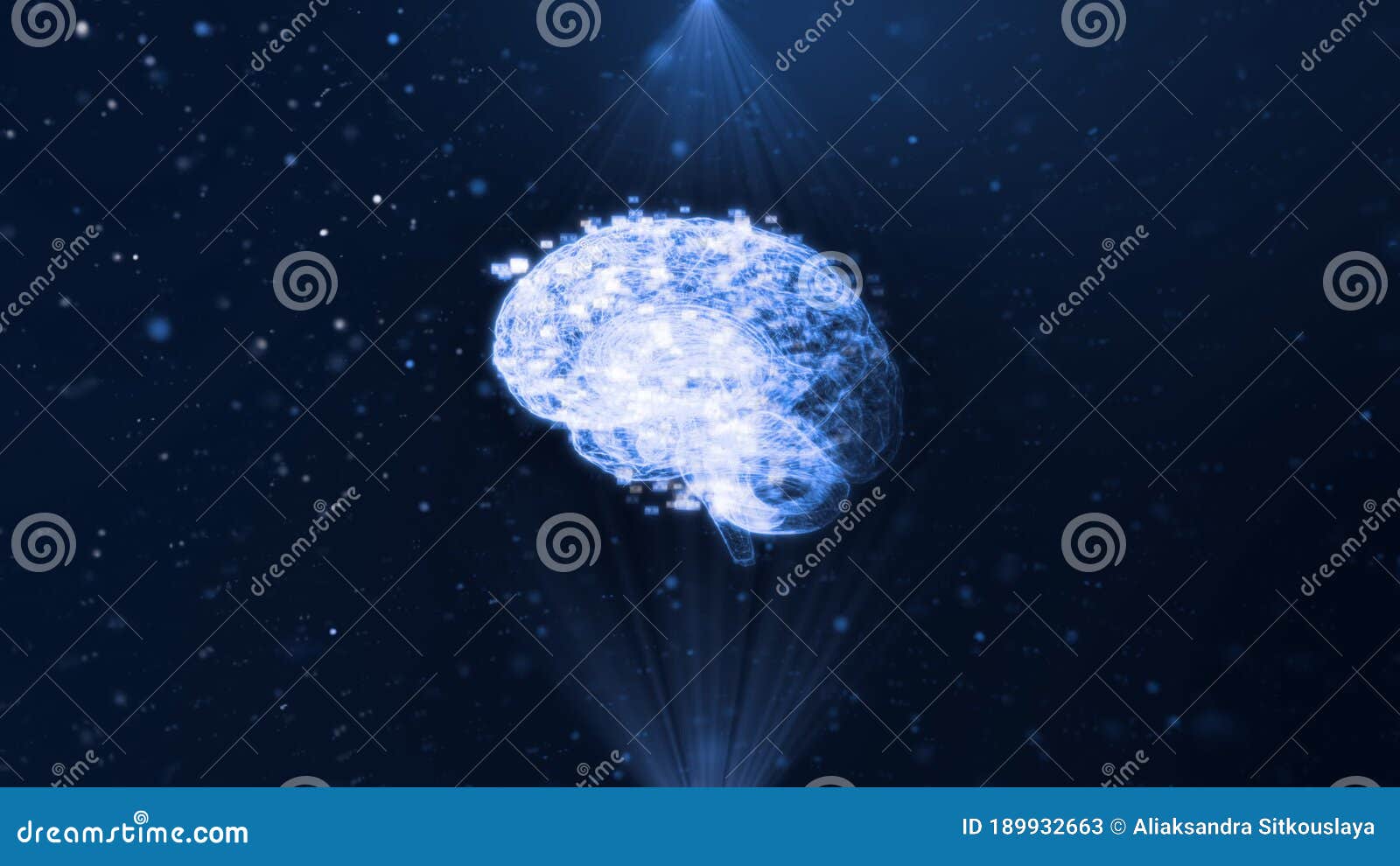 MRI of the Brain. Animated Three-dimensional Model of the Brain in the ...