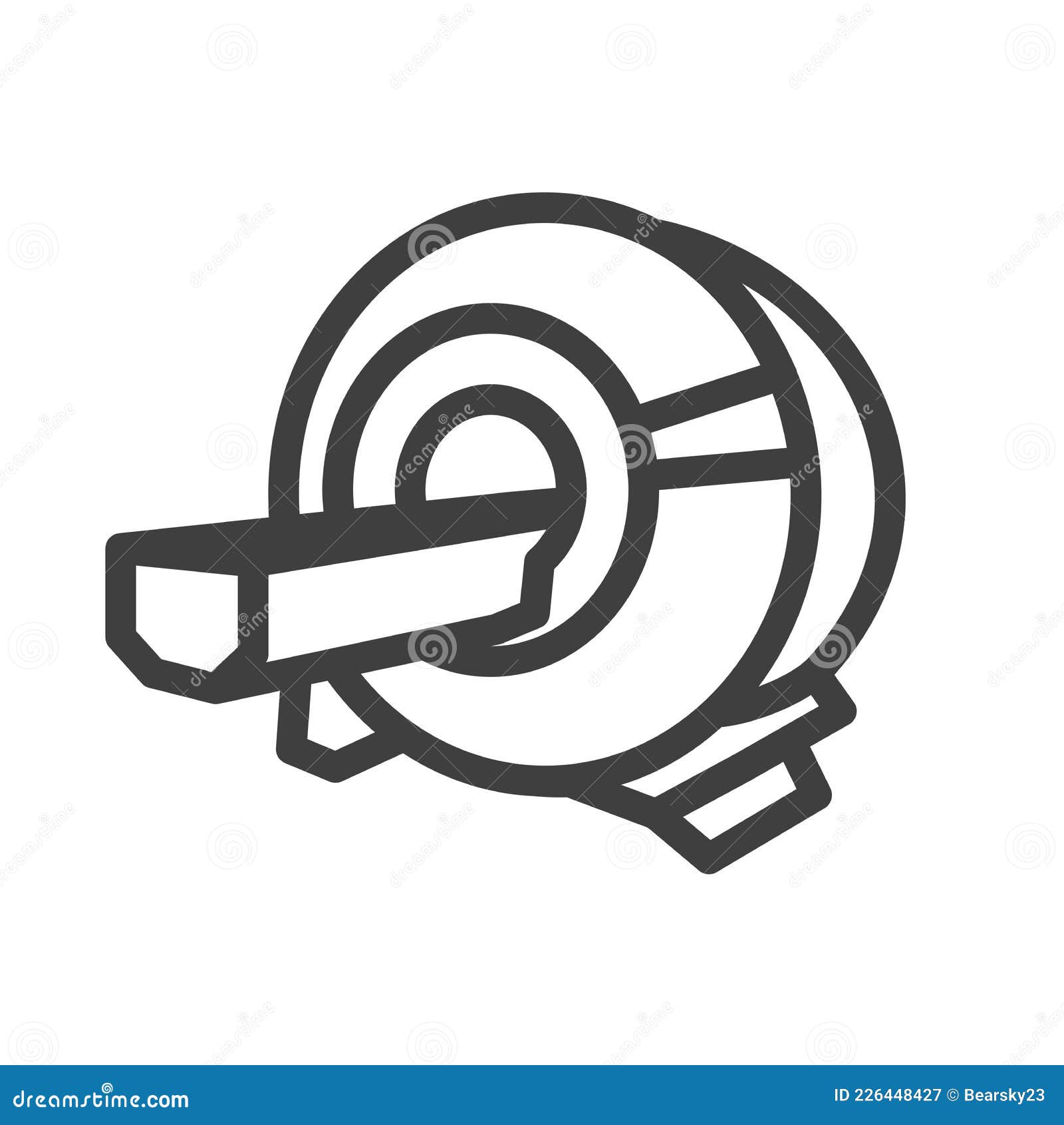 MRI or CAT Scan Icon for Computed Tomography or CT Tech Stock Vector ...