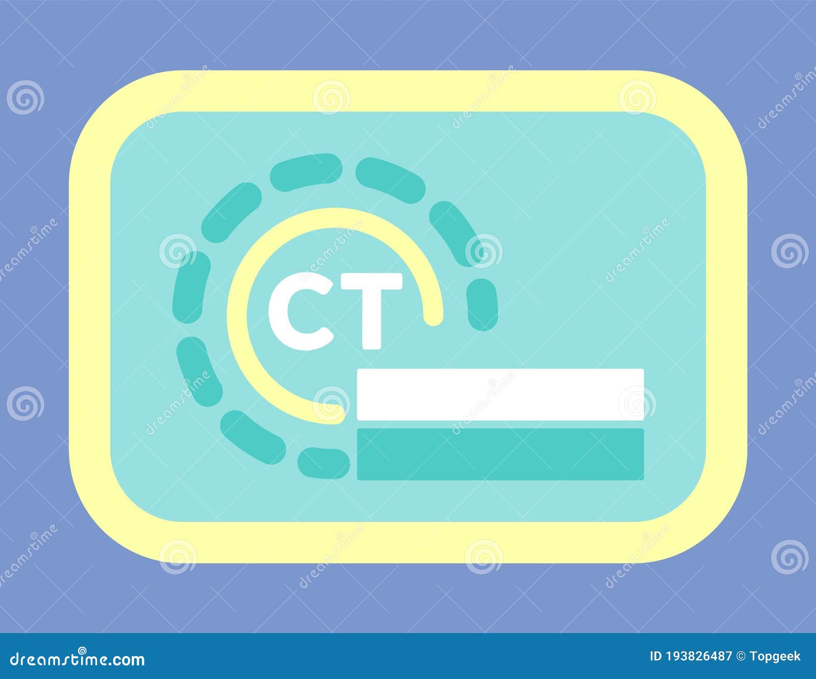 MRI or CT Logotype in Frame, Computed Tomography Stock Vector ...