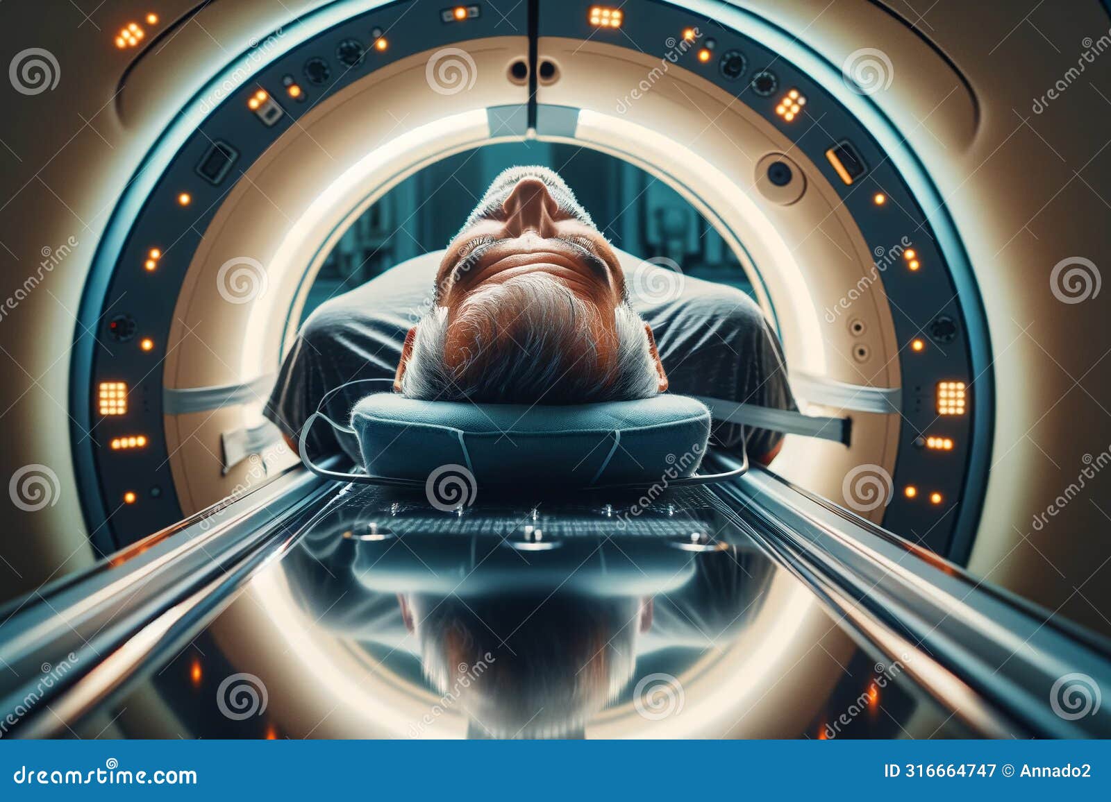 MRI Diagnostic Session, Inside View Stock Illustration - Illustration ...