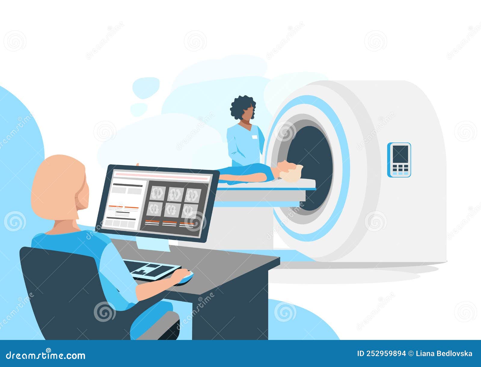MRI diagnostics stock vector. Illustration of health - 252959894