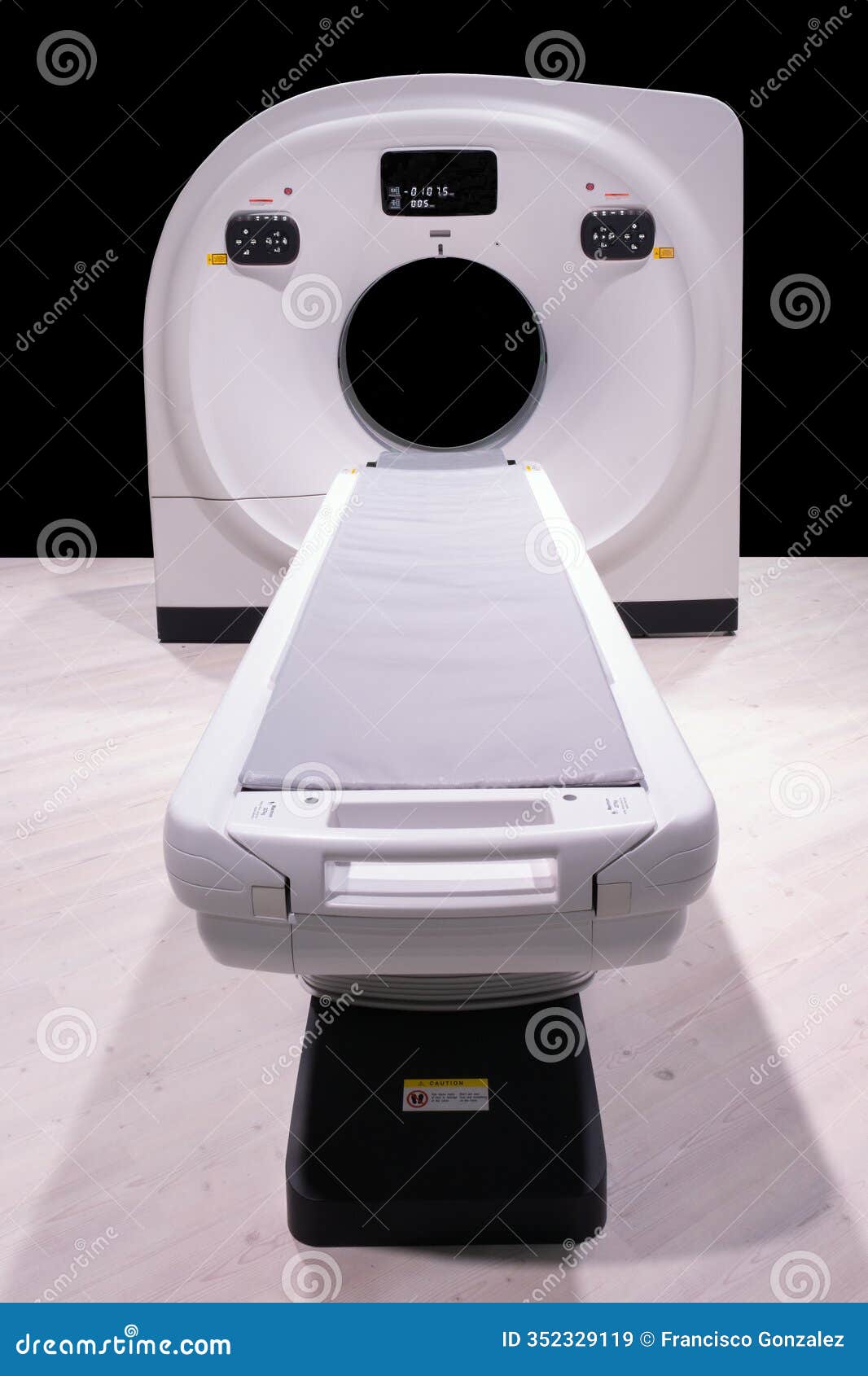 MRI Machine in Black Background Stock Image - Image of resonance, front ...