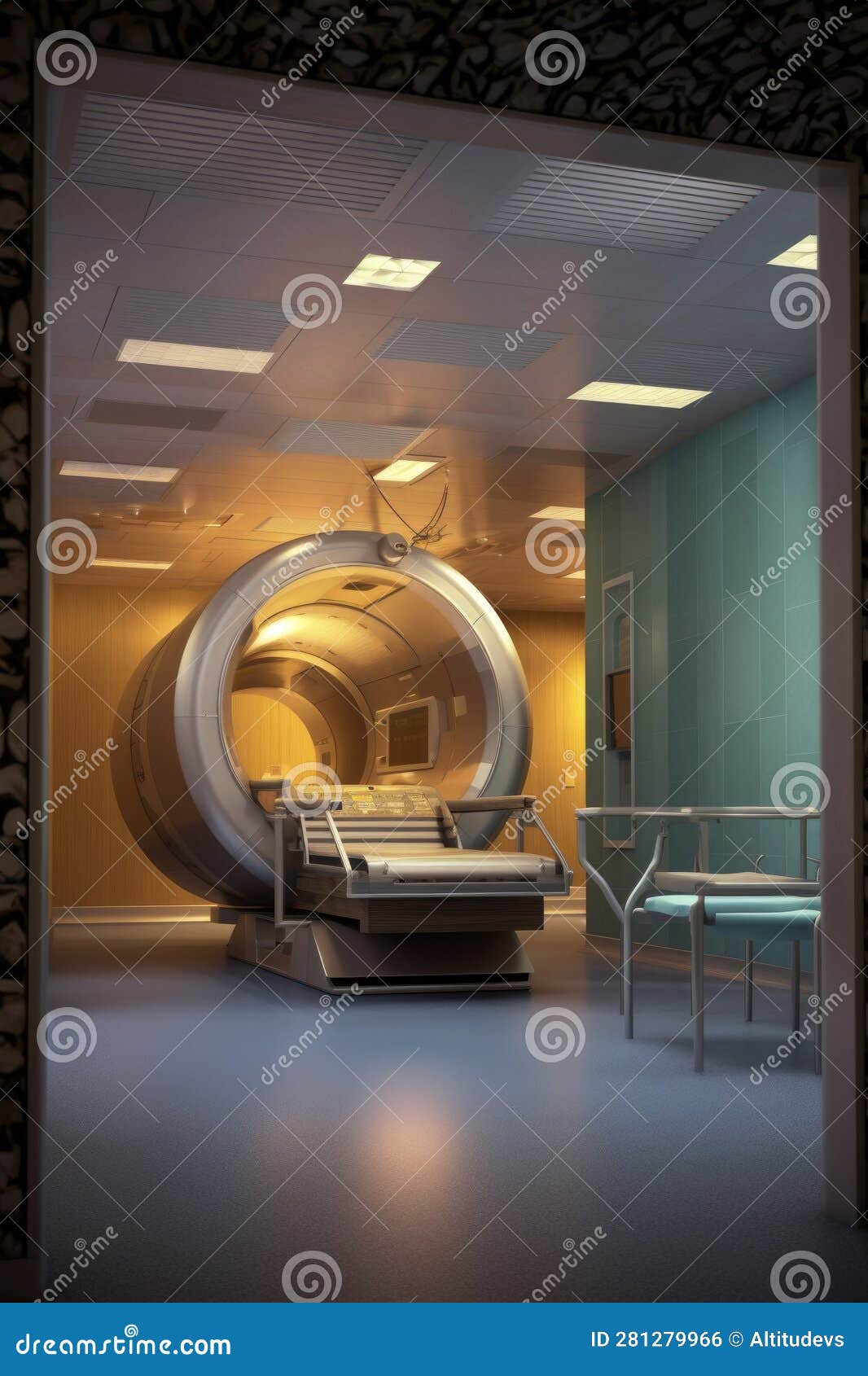 Mri Machine in an Empty Radiology Room with Dim Light Stock ...