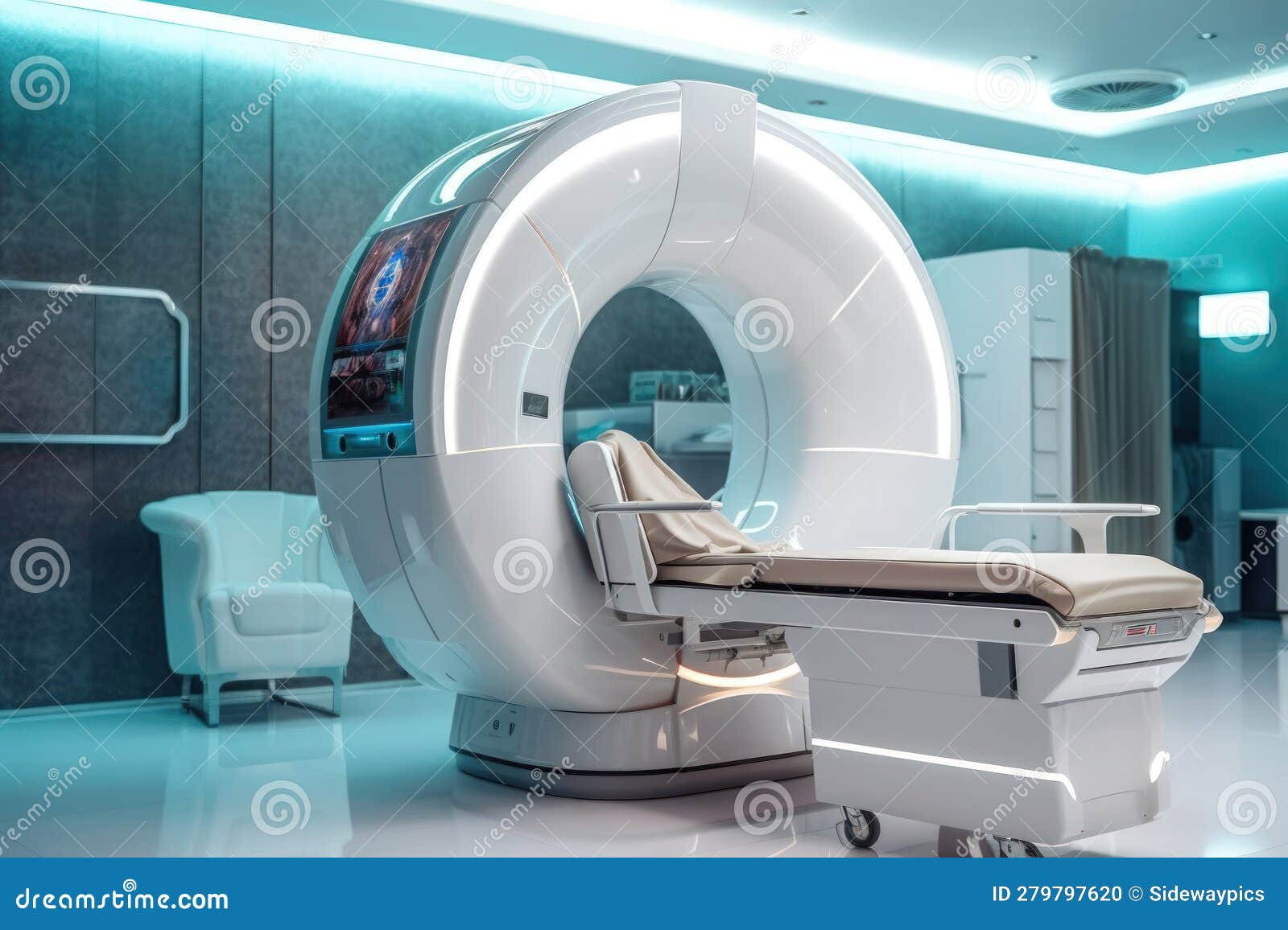 MRI Machine - Generative AI Stock Illustration - Illustration of ...