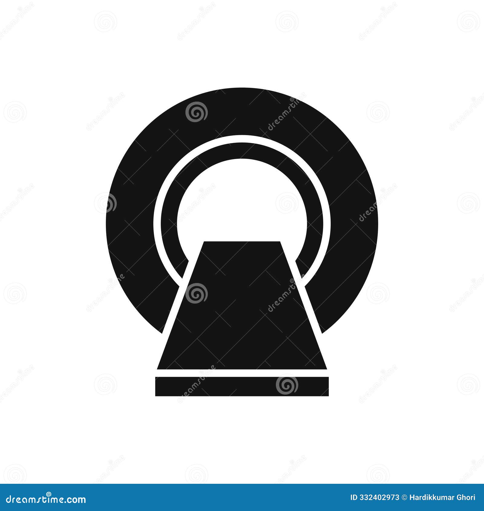 MRI Machine Icon Symbol on White Background Stock Illustration ...