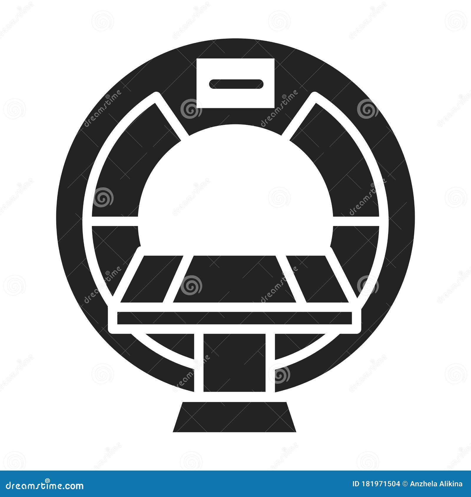 MRI Machine Scan Device In Hospital Color Button Icon. Health Care ...