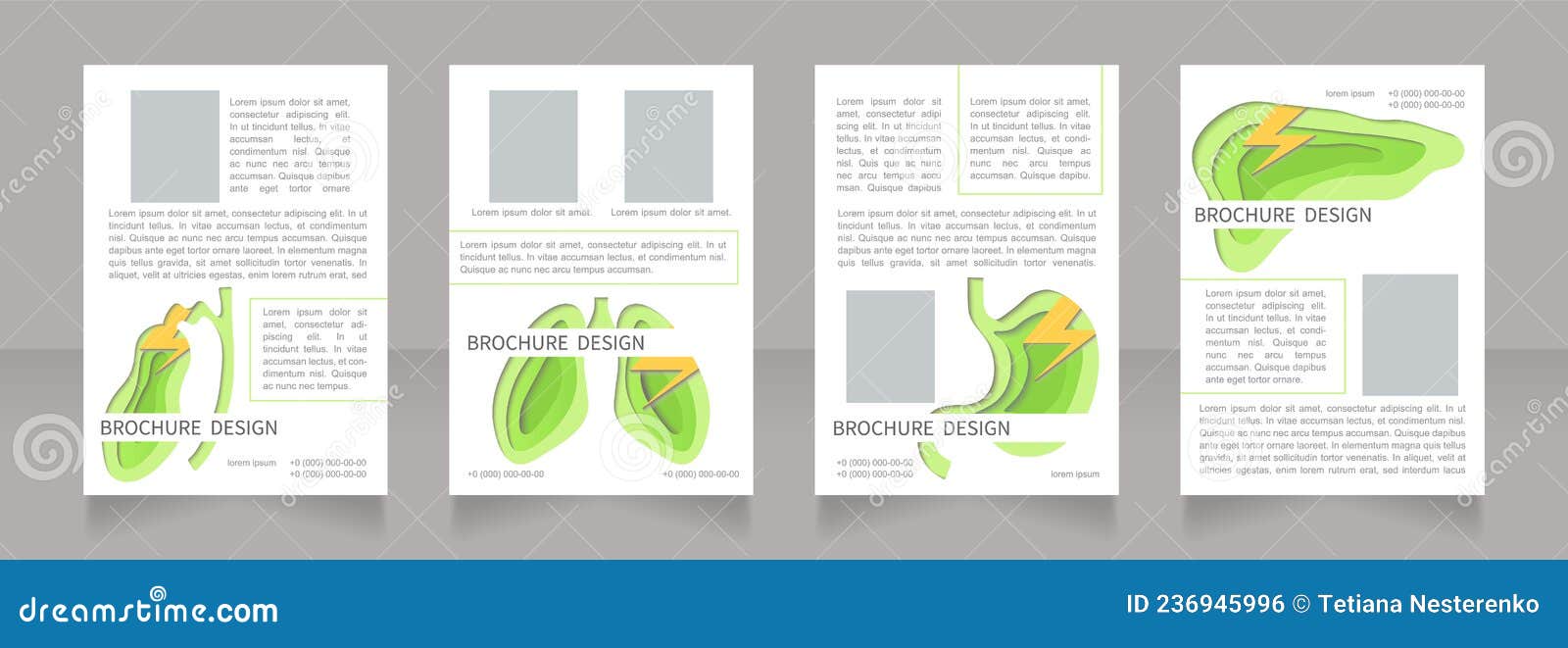 MRI Regular Scanning Importance Blank Brochure Layout Design Vector ...