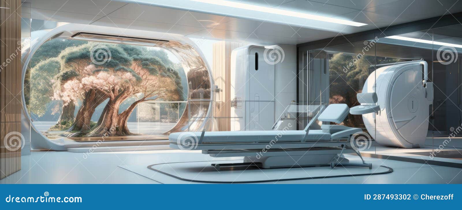 The MRI room of the future stock illustration. Illustration of ...