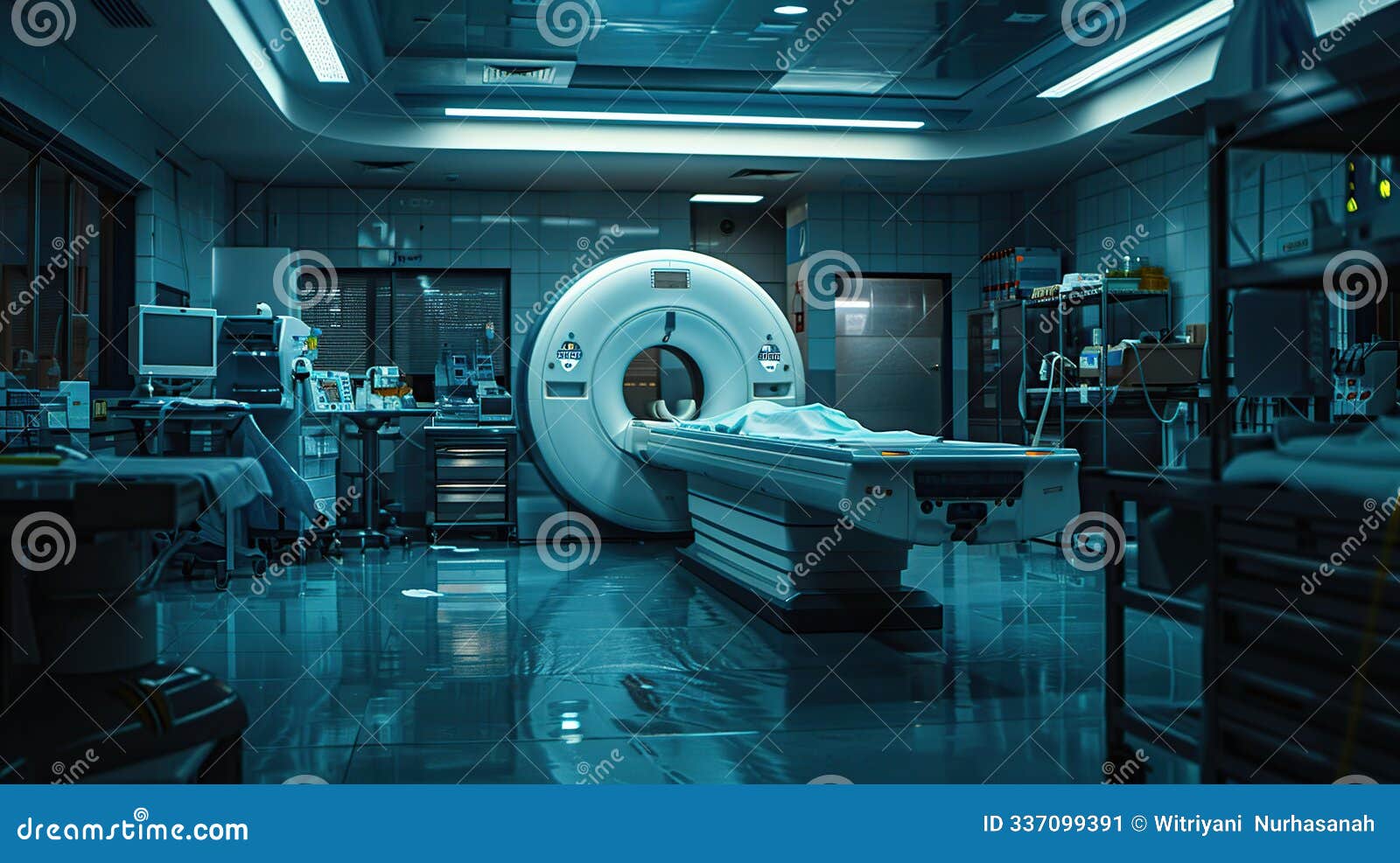 MRI Room Interior stock illustration. Illustration of clinic - 337099391