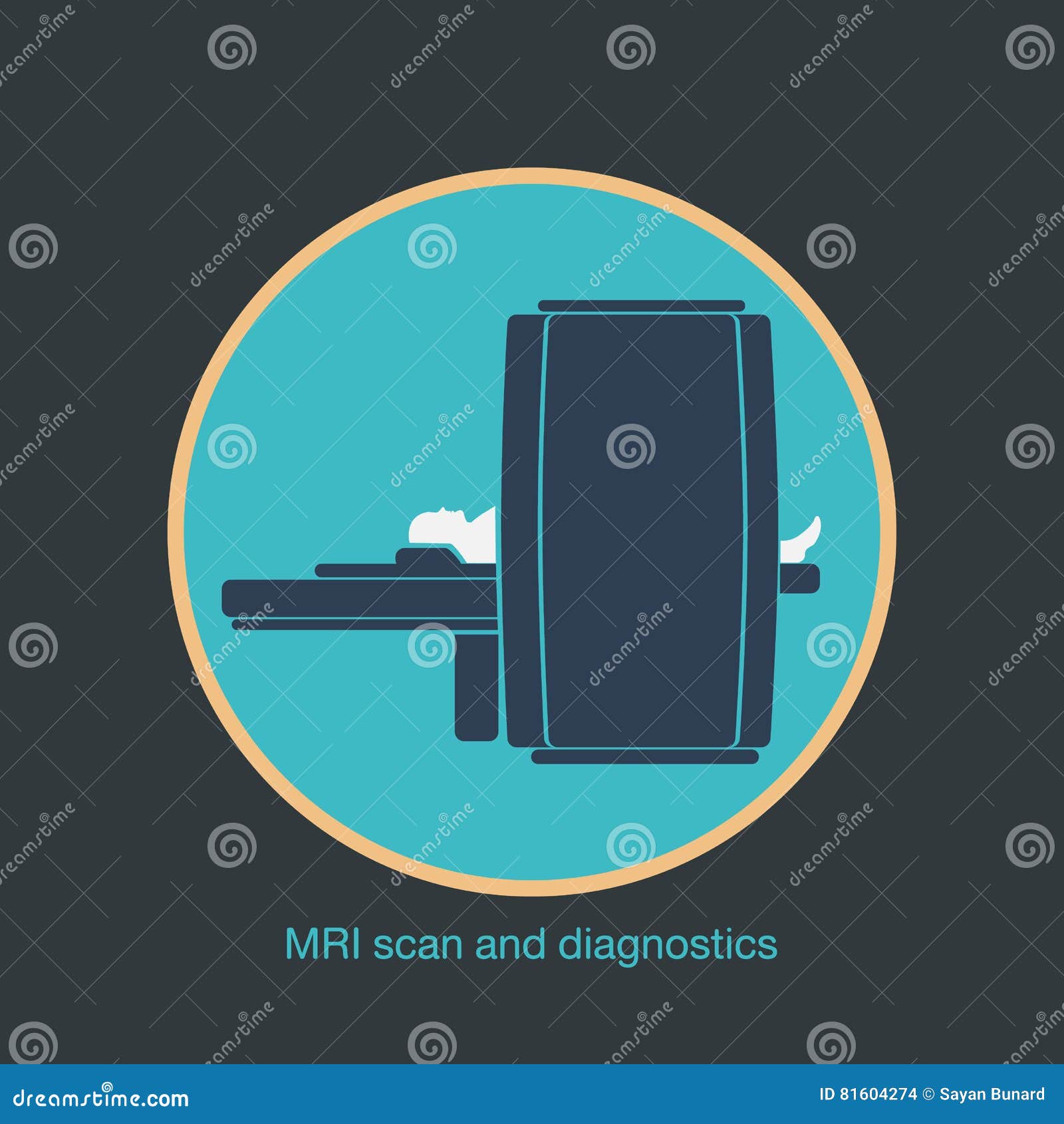 MRI Scan and Diagnostics Vector Stock Vector - Illustration of medicine ...